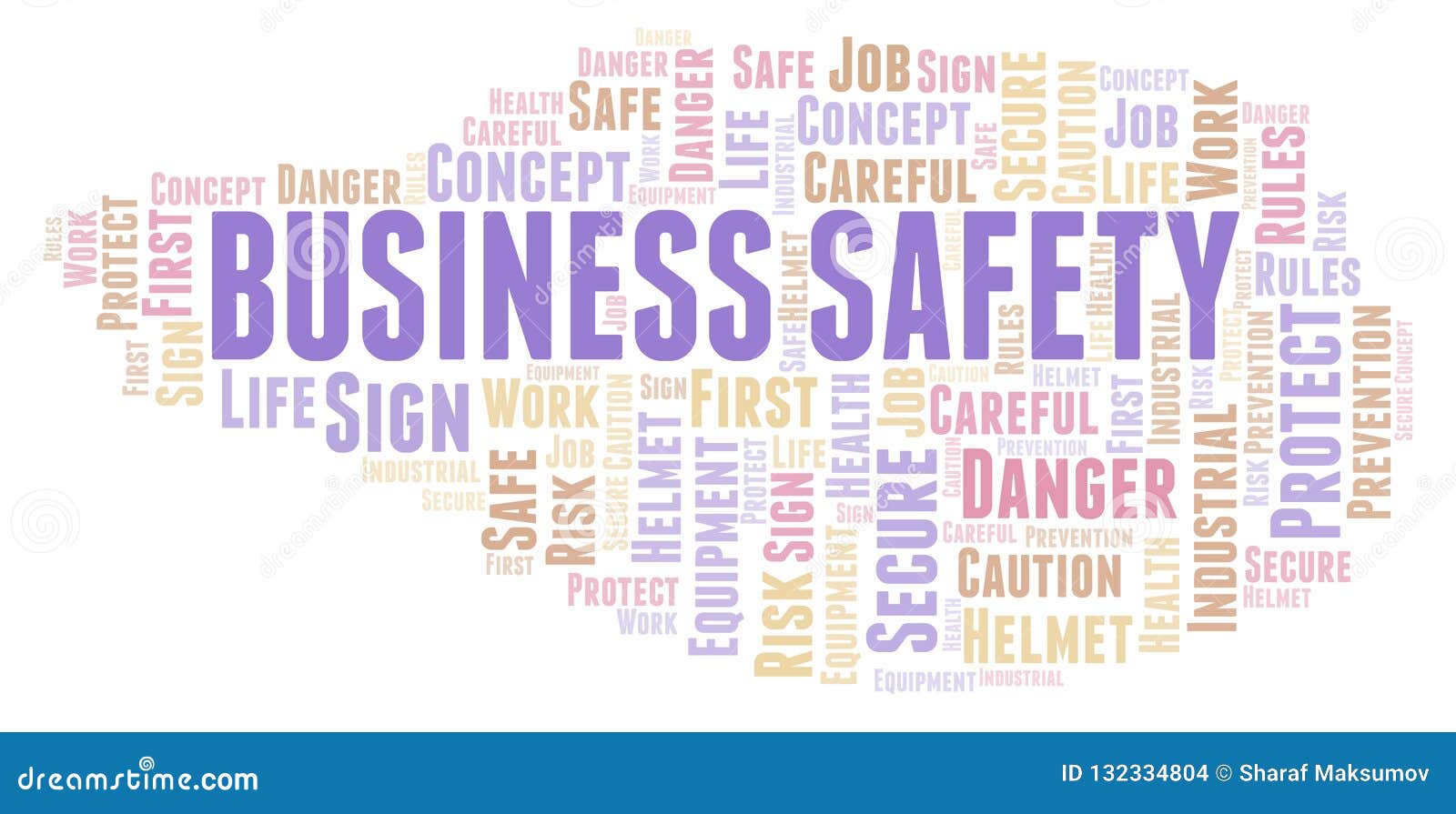 Business Safety word cloud stock illustration. Illustration of ...