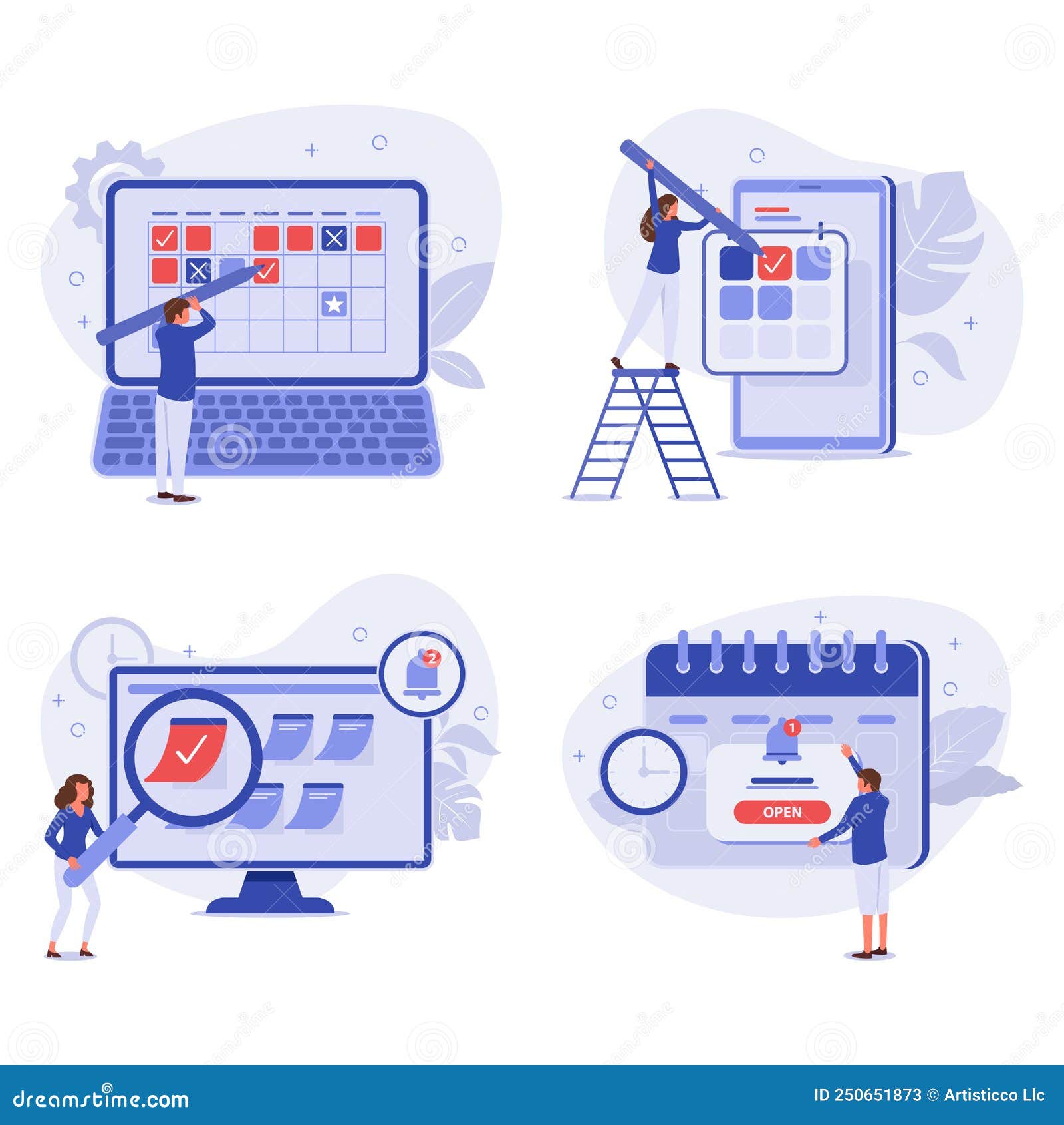 Business Scheduling Cliparts Vector Illustration Stock Vector ...