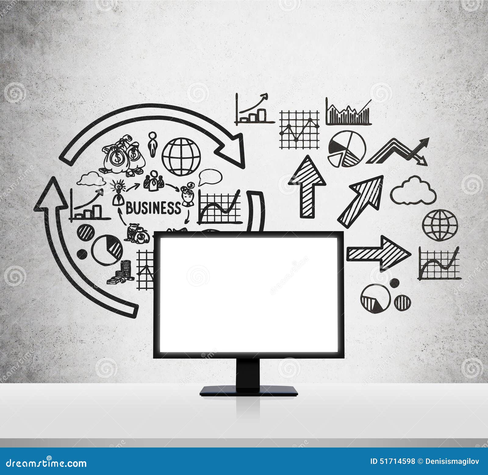 Business scheme stock illustration. Illustration of banking - 51714598