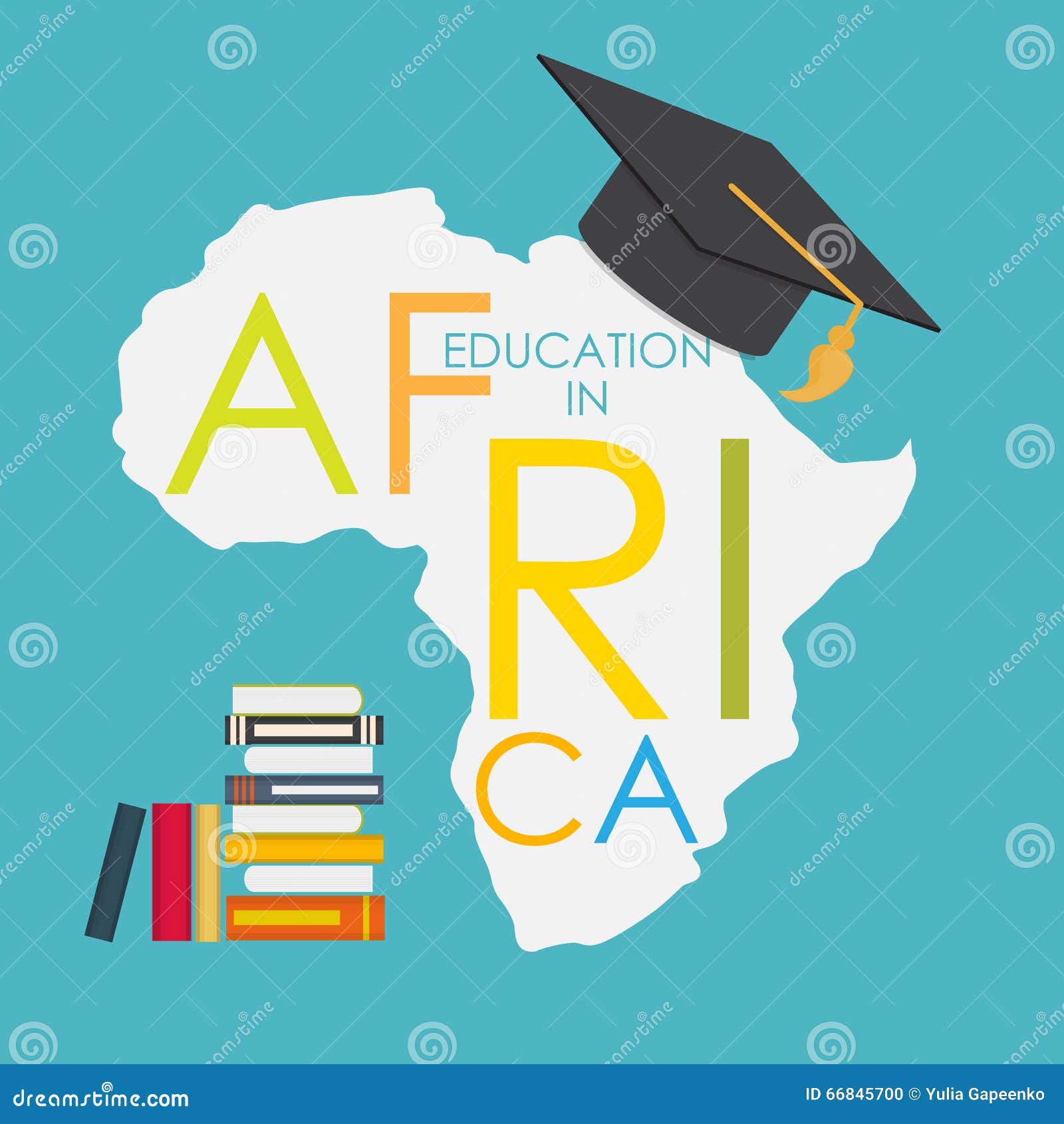 Business School Education in Africa Concept Vector Illustration Stock ...