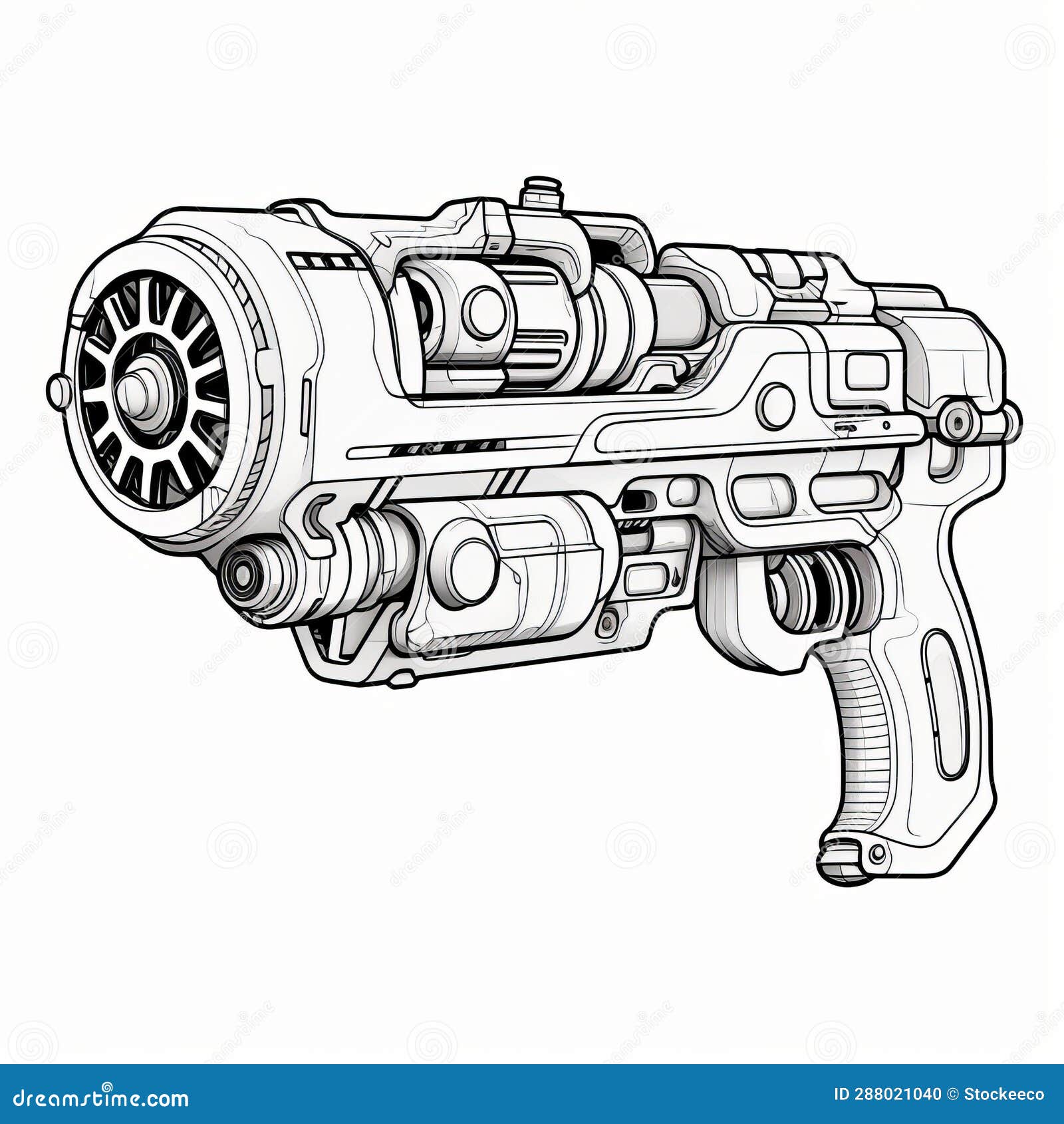 Business Sci-fi Ray Gun Vector Illustration Stock Illustration ...
