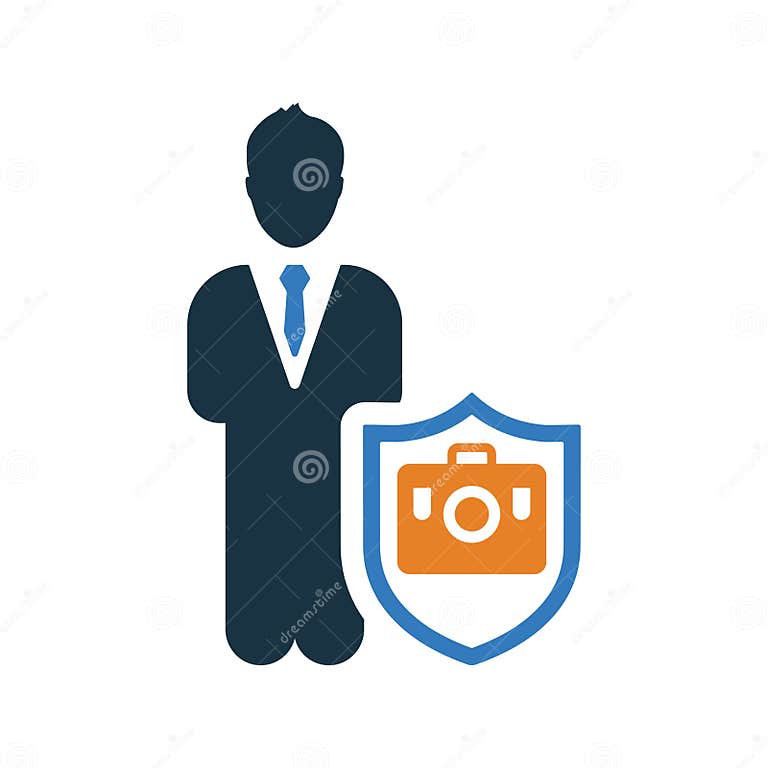 Business Security icon stock illustration. Illustration of printed ...