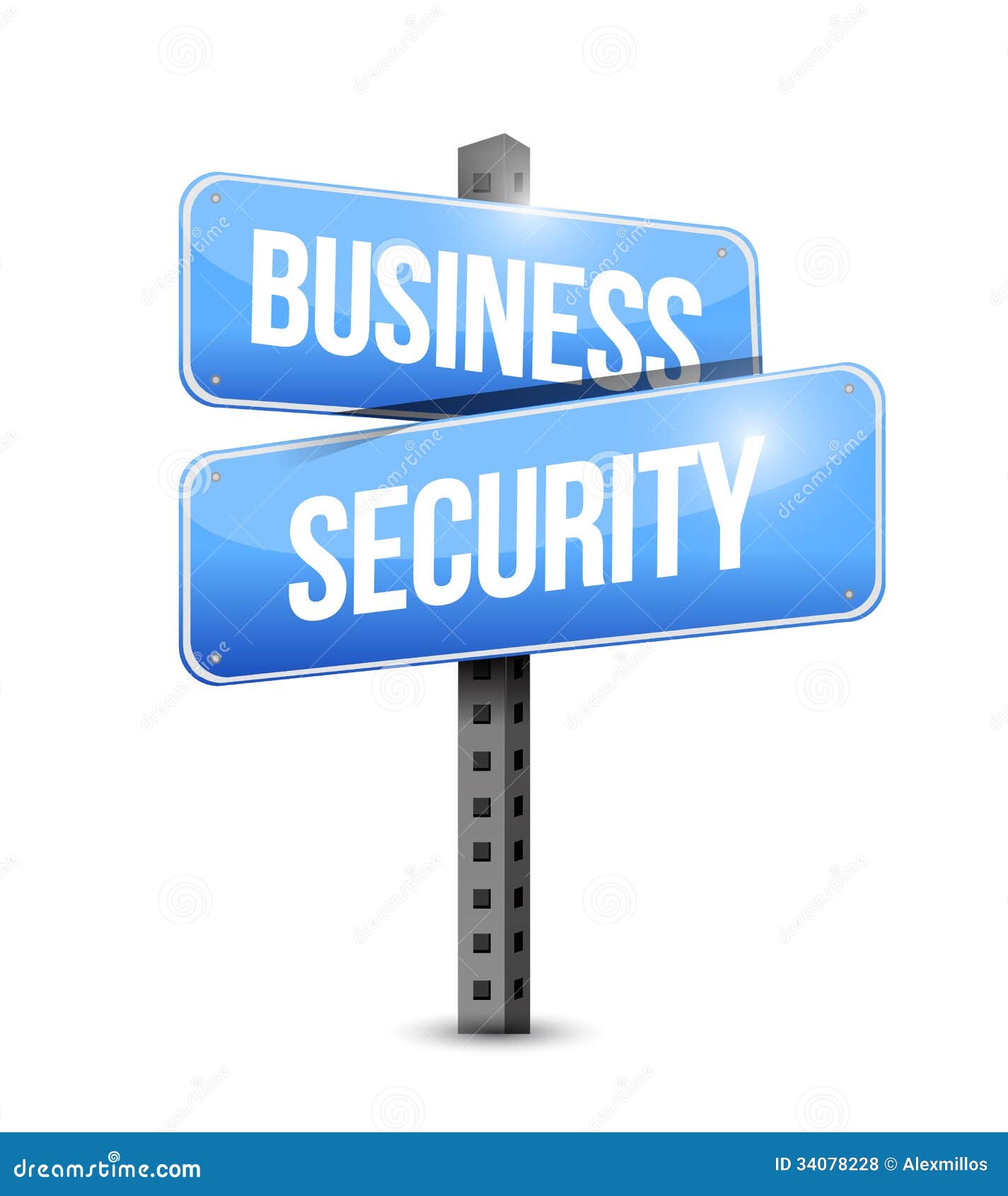 Business Security Road Sign Illustration Design Stock Illustration ...