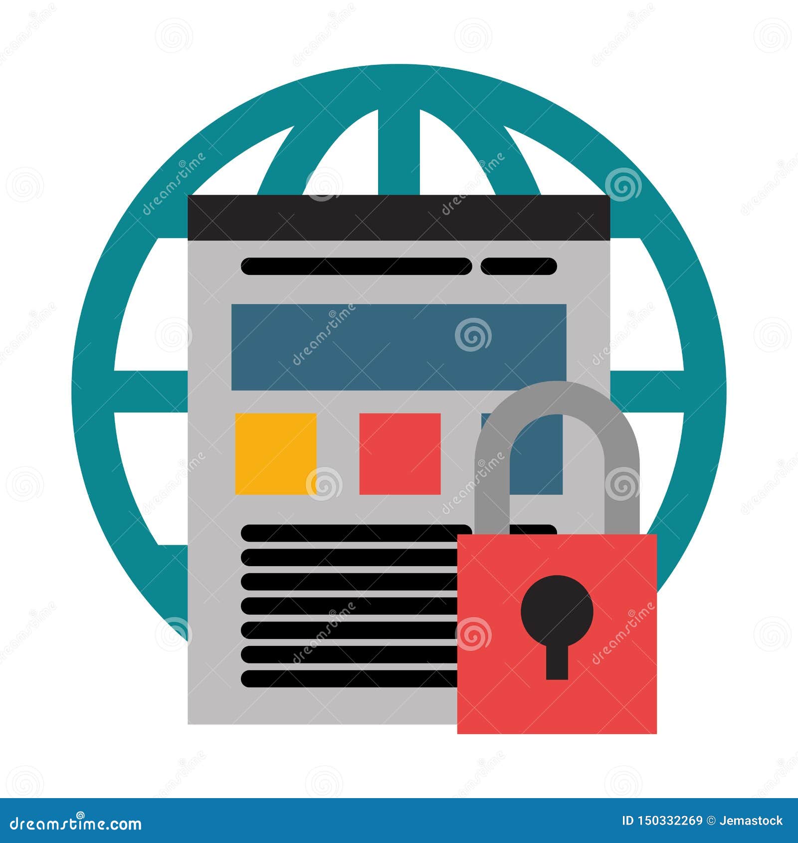 Business and Security System Symbols Stock Vector - Illustration of ...