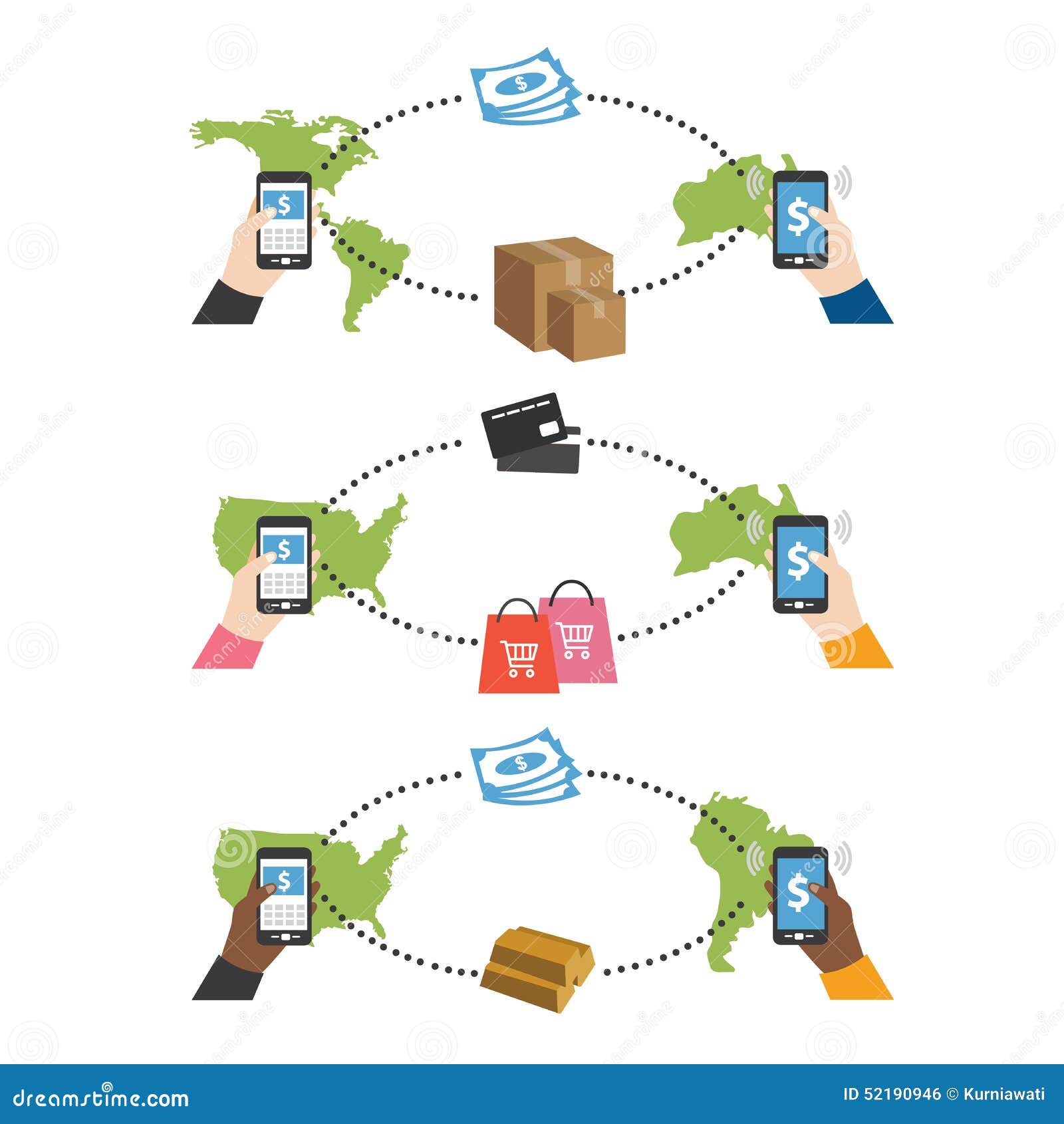 Business Sell and Delivery Concept Stock Vector - Illustration of ...