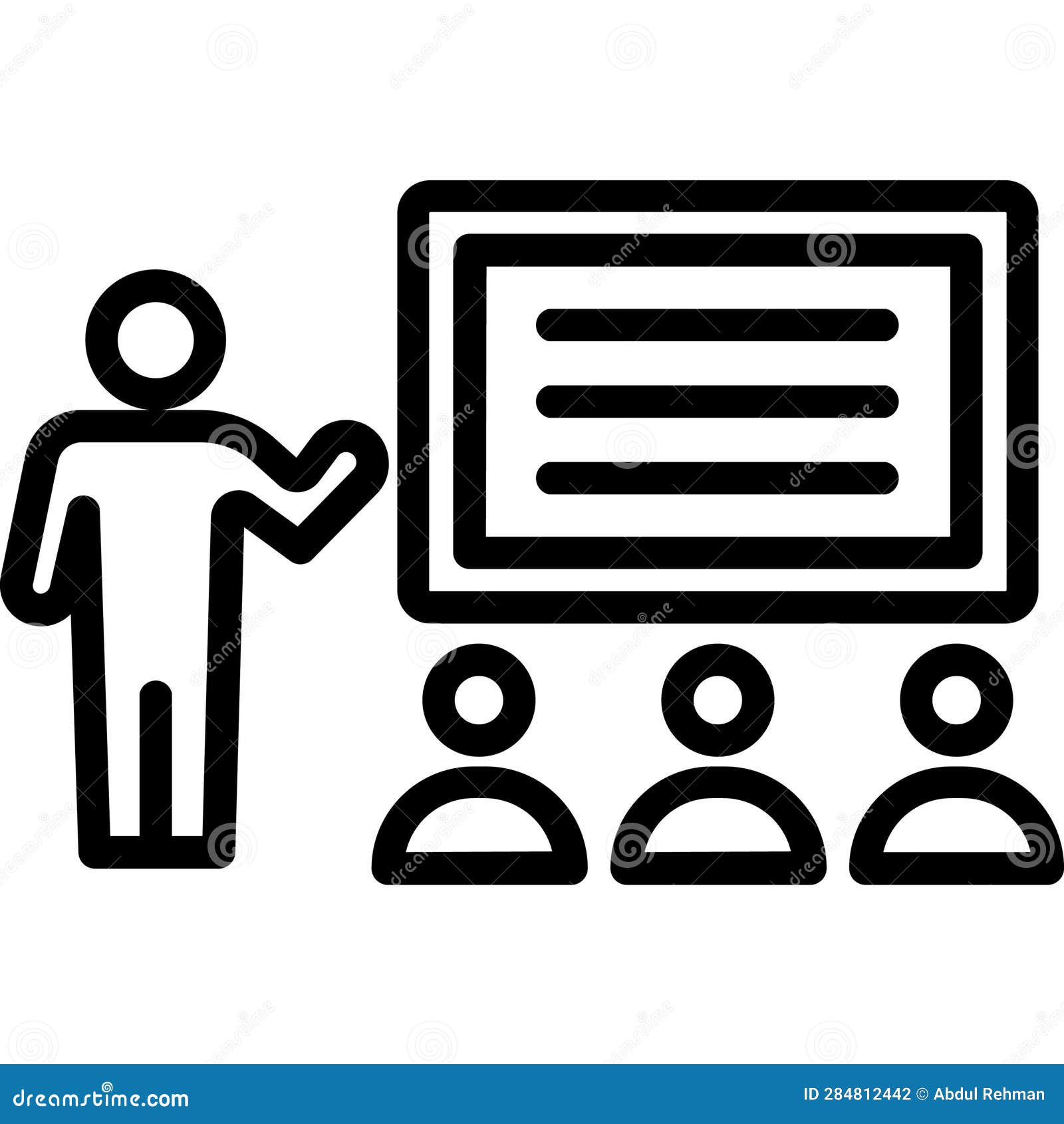 Business Seminar Outline Vector Icon that Can Easily Edit or Modify ...