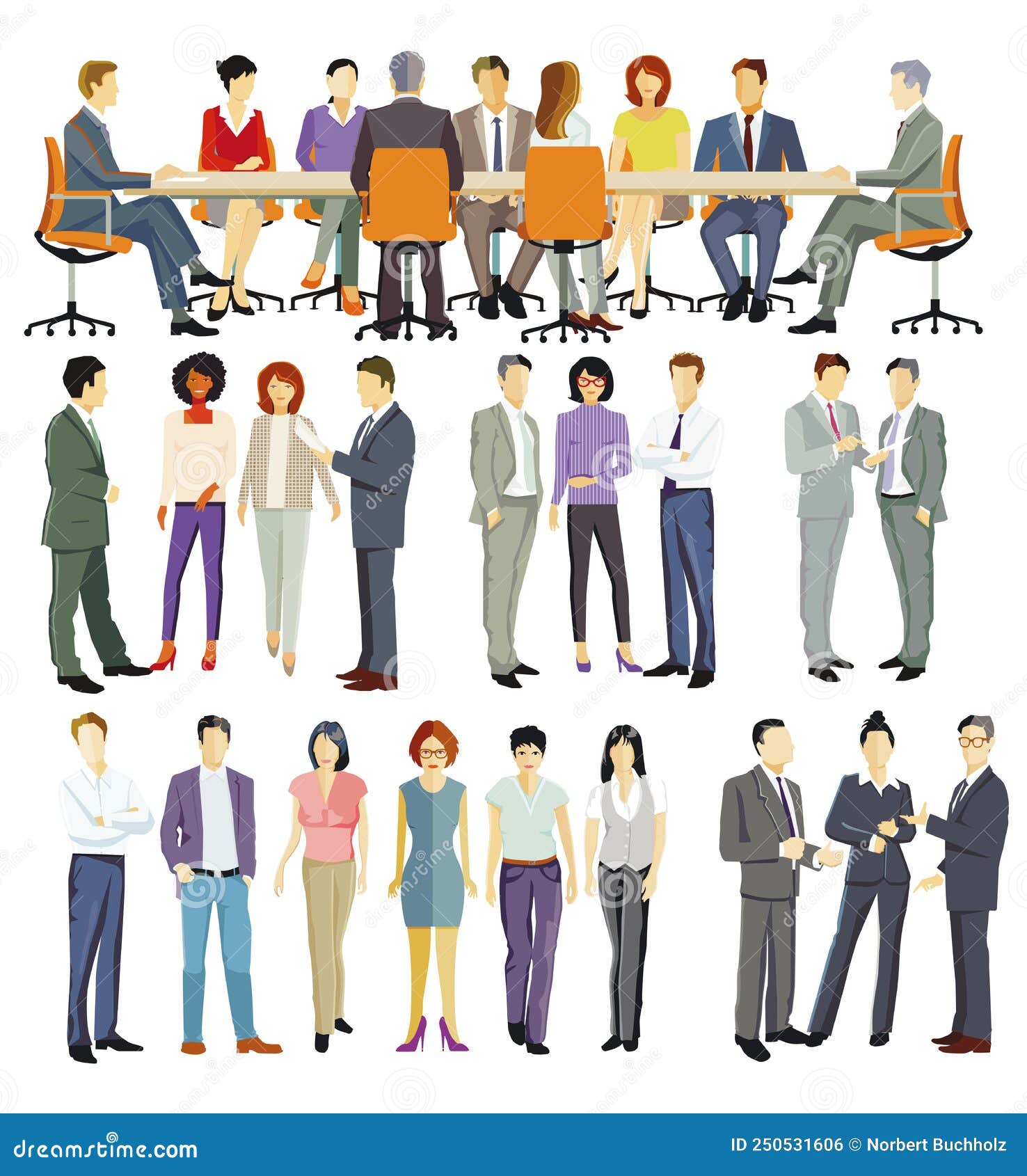 Business Seminar, Presentation, Conference, Illustration Stock Vector ...