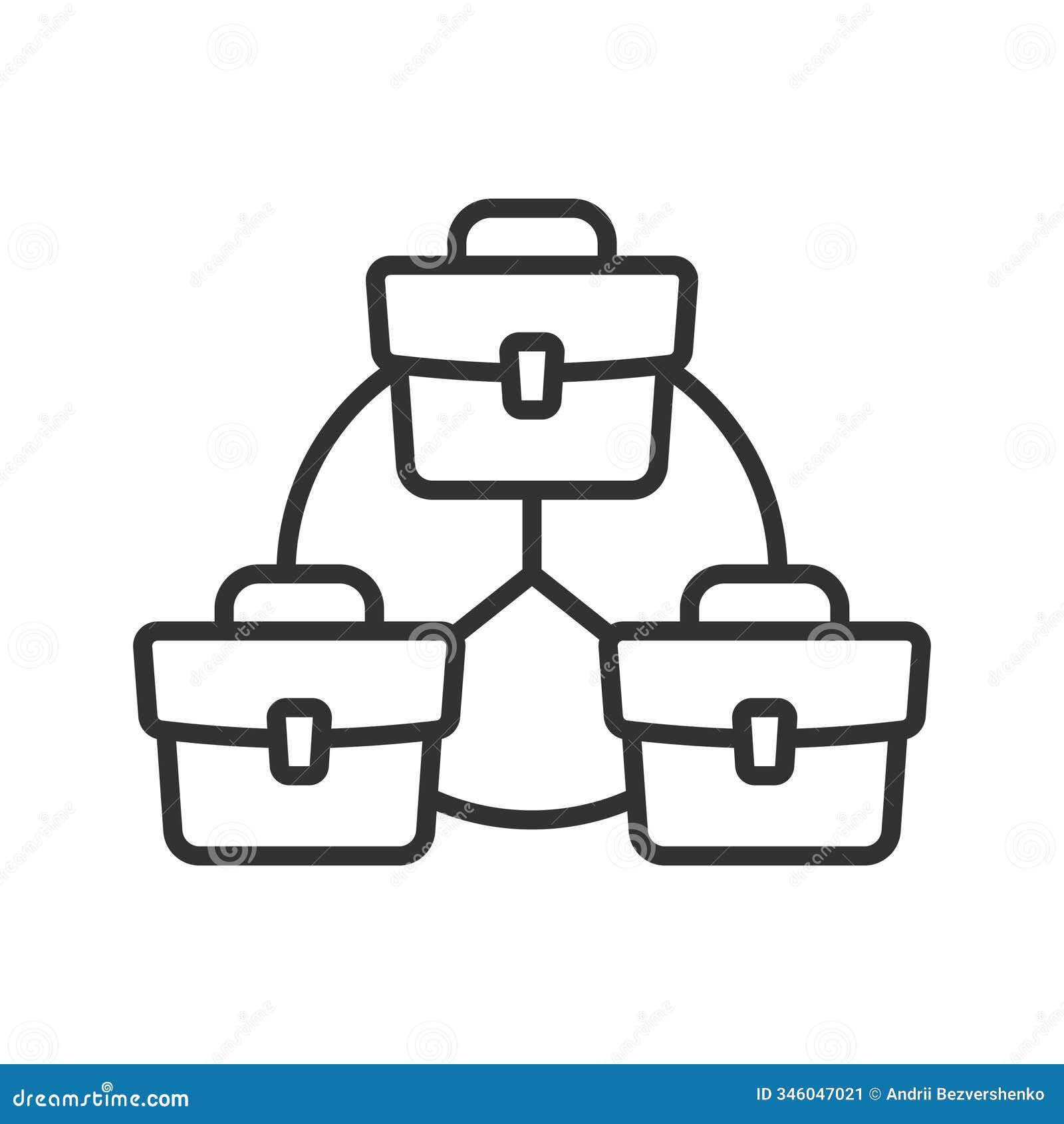 Business Separation, Icon in Line Design. Separation, Division, Split ...