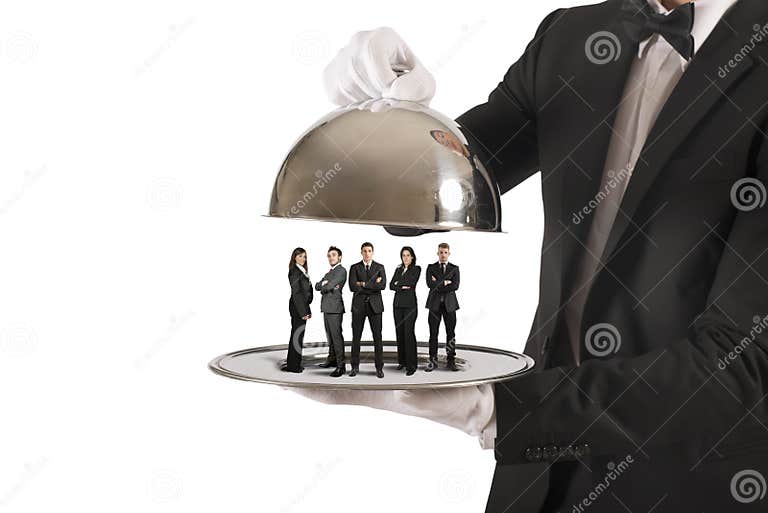 Business Service and First Class Team Stock Image - Image of food ...