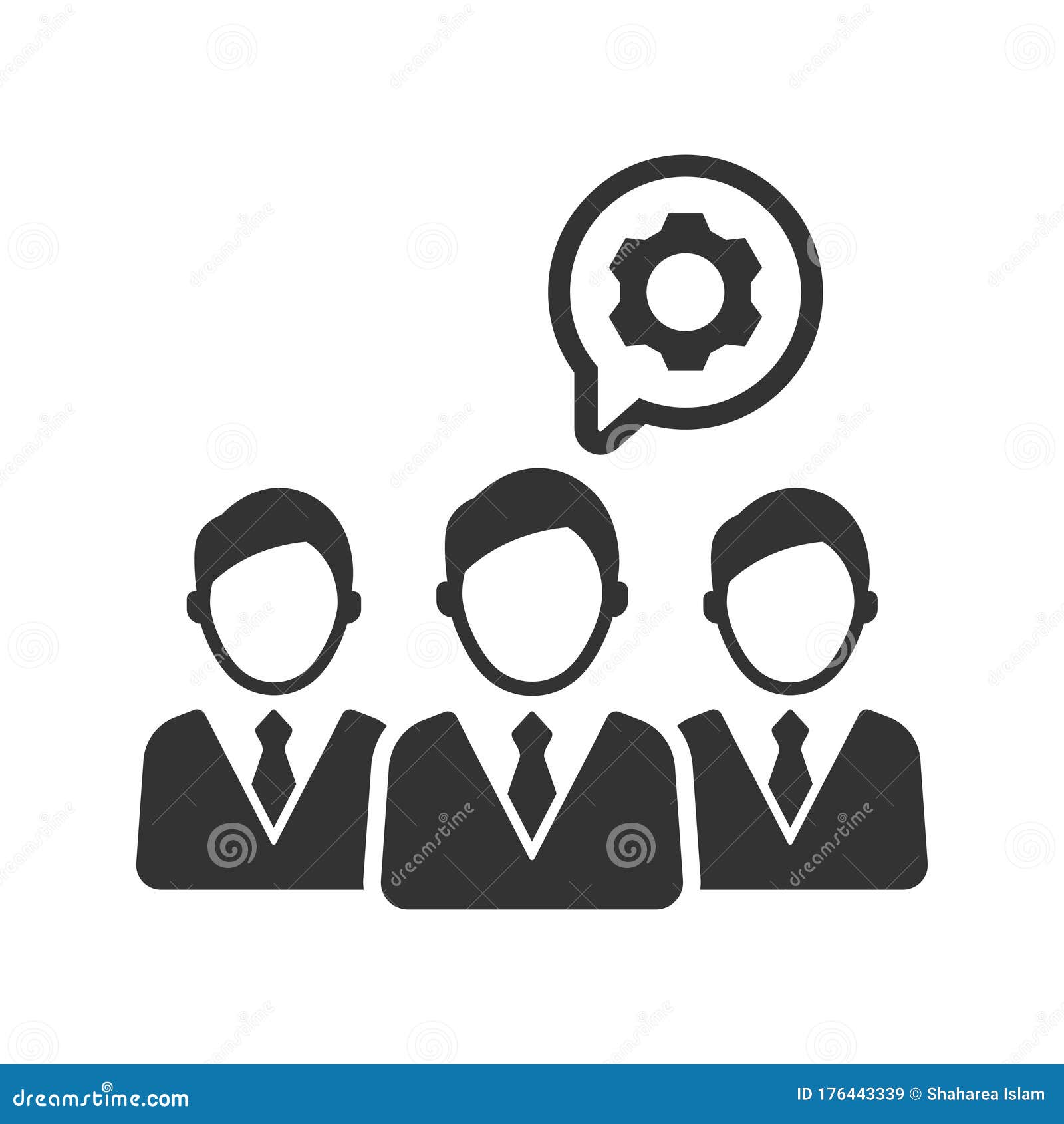 Business Service team icon stock vector. Illustration of solution ...