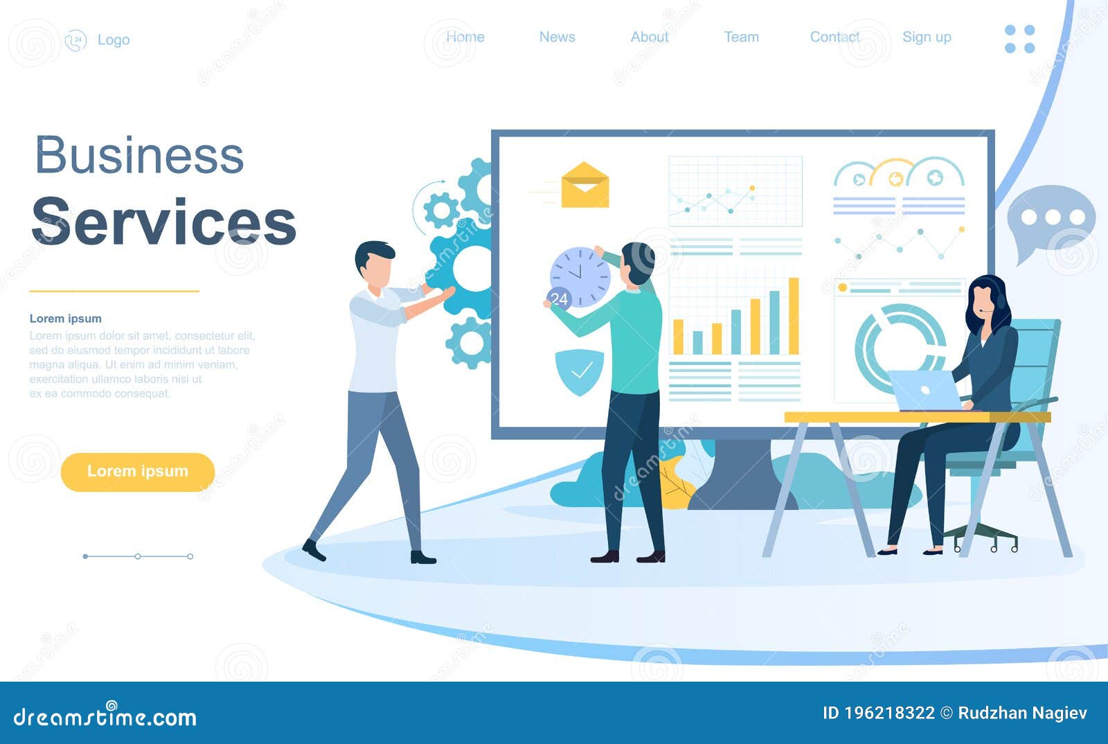 Business Services and Consultancy Concept Stock Vector - Illustration ...