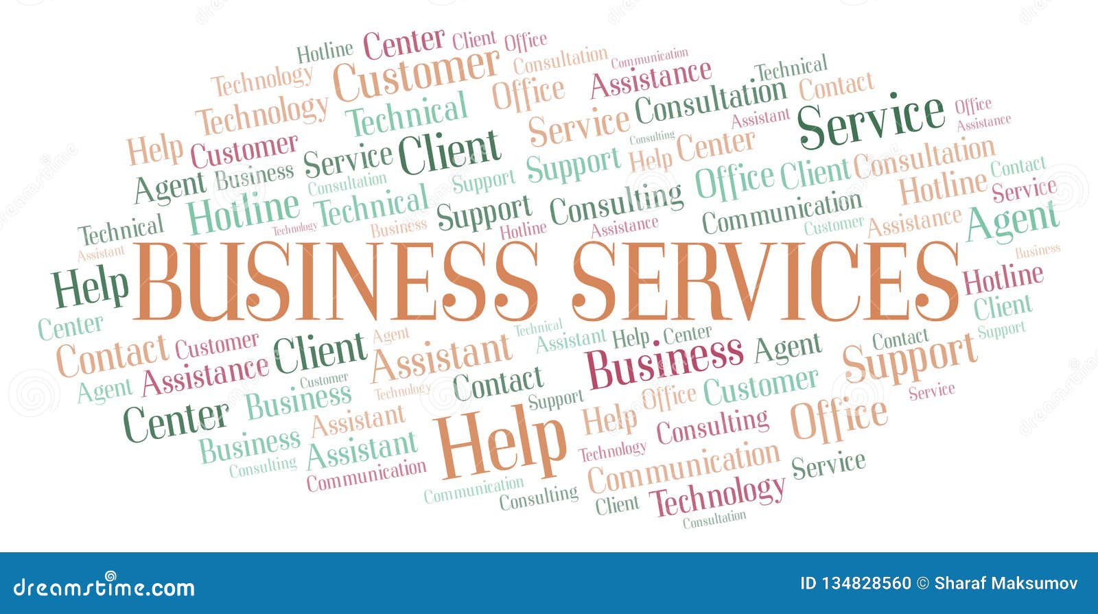 Business Services Word Cloud Stock Illustration - Illustration of print ...