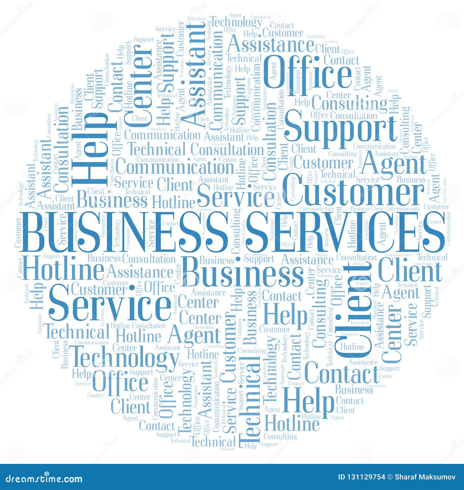 Business Services Word Cloud. Stock Illustration - Illustration of ...
