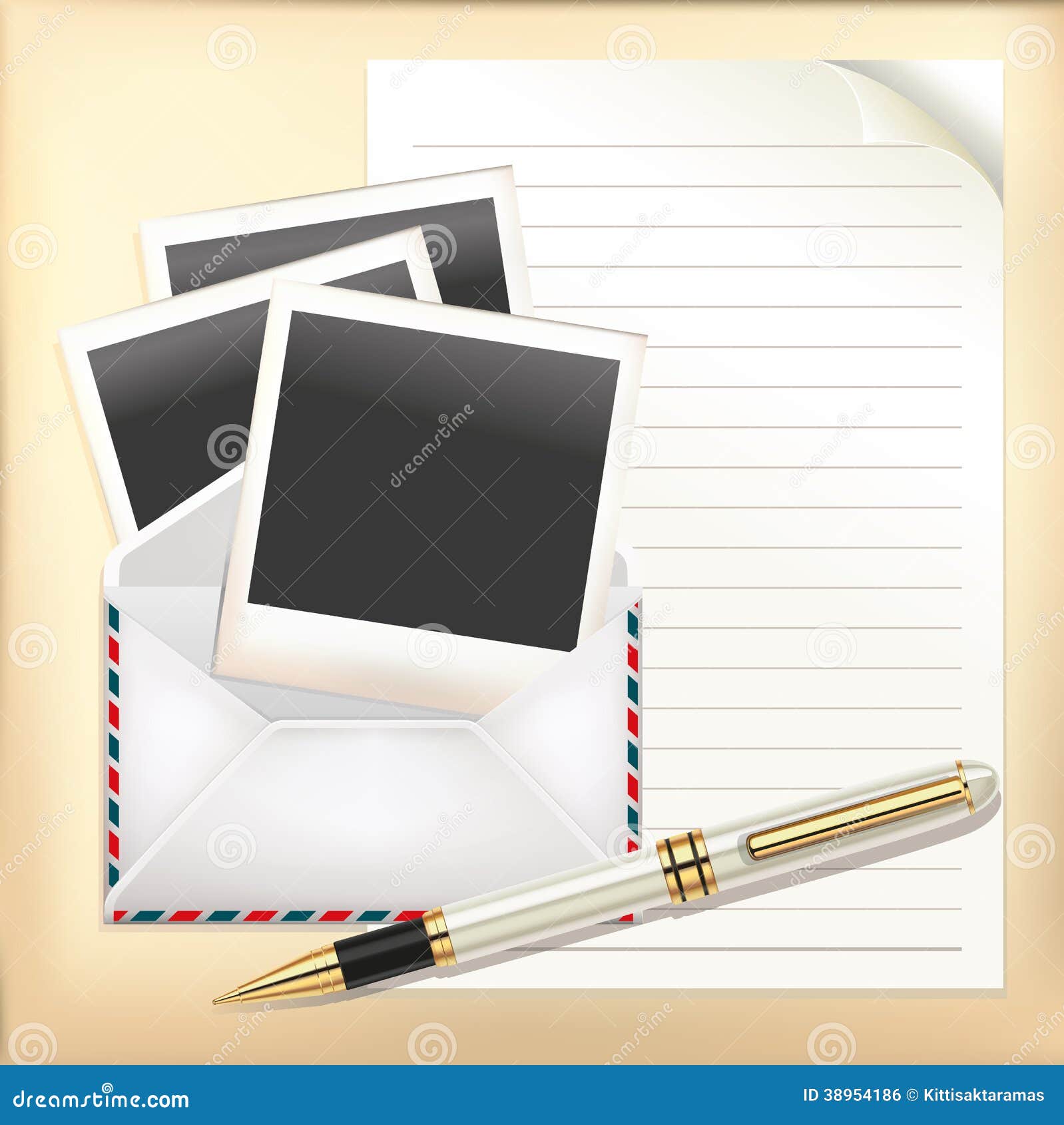 Envelope A4. Paper White Blank Letter Envelopes For Vertical Document ...