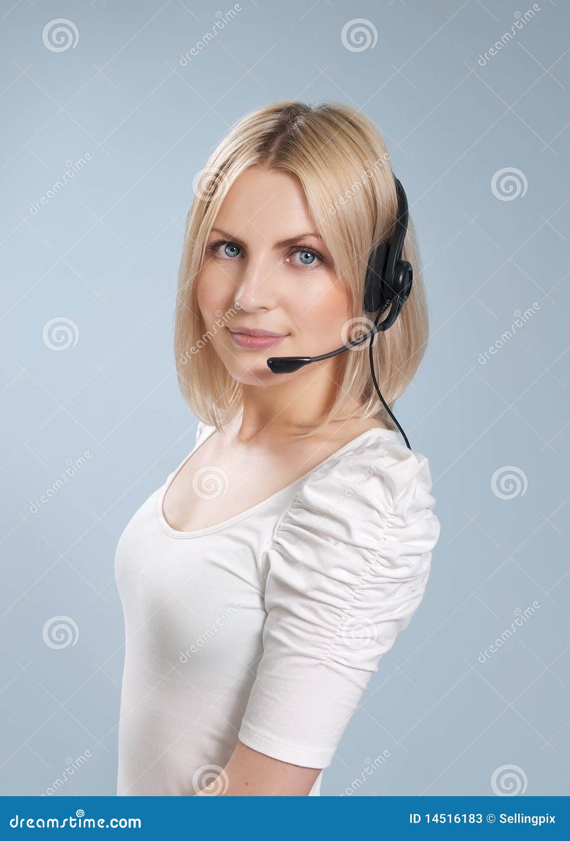 Business - Call Center Operator Isolated Stock Image - Image of headset ...