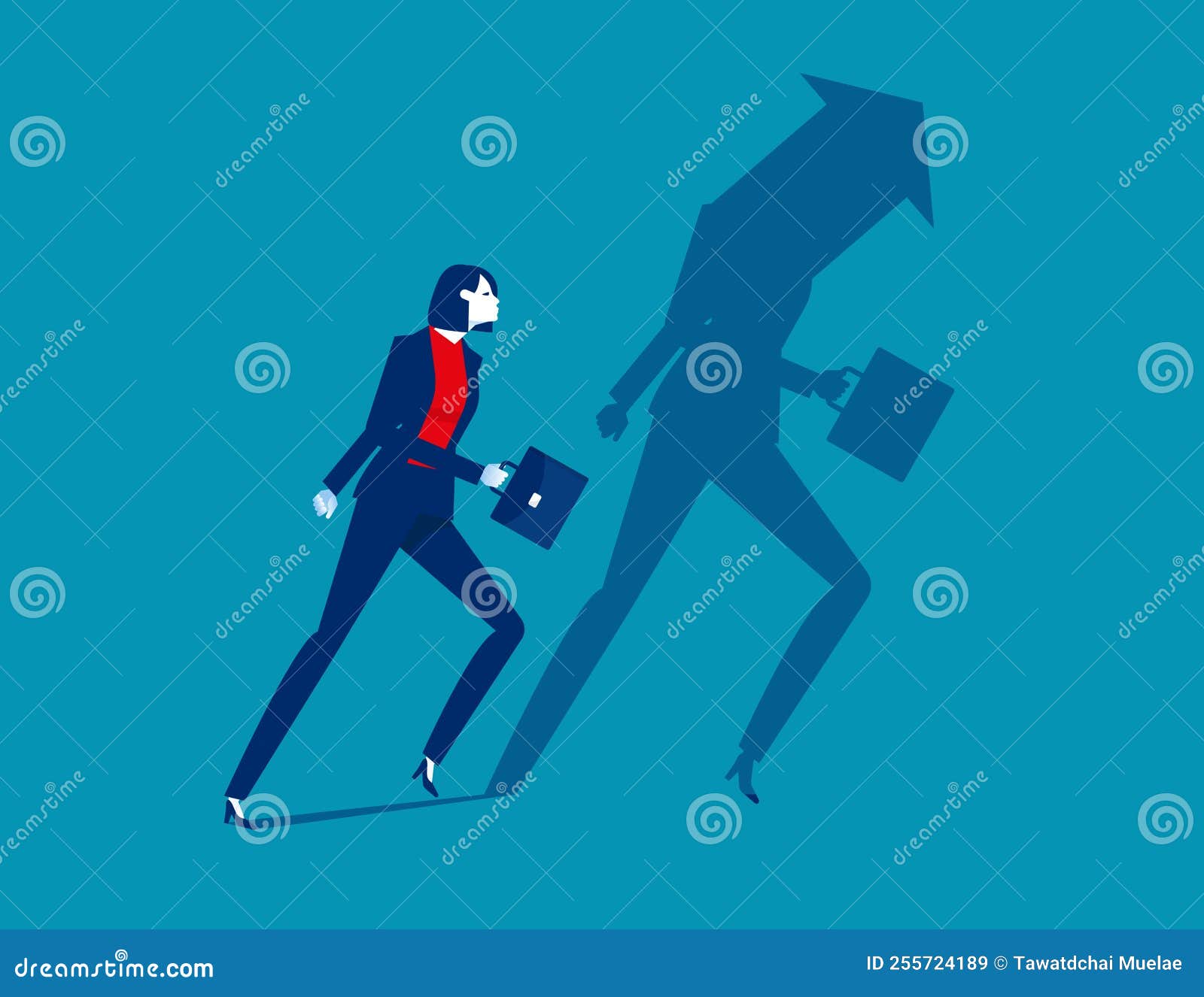 Business Shadow Head Arrow and Direction. Business Vector Illustration ...