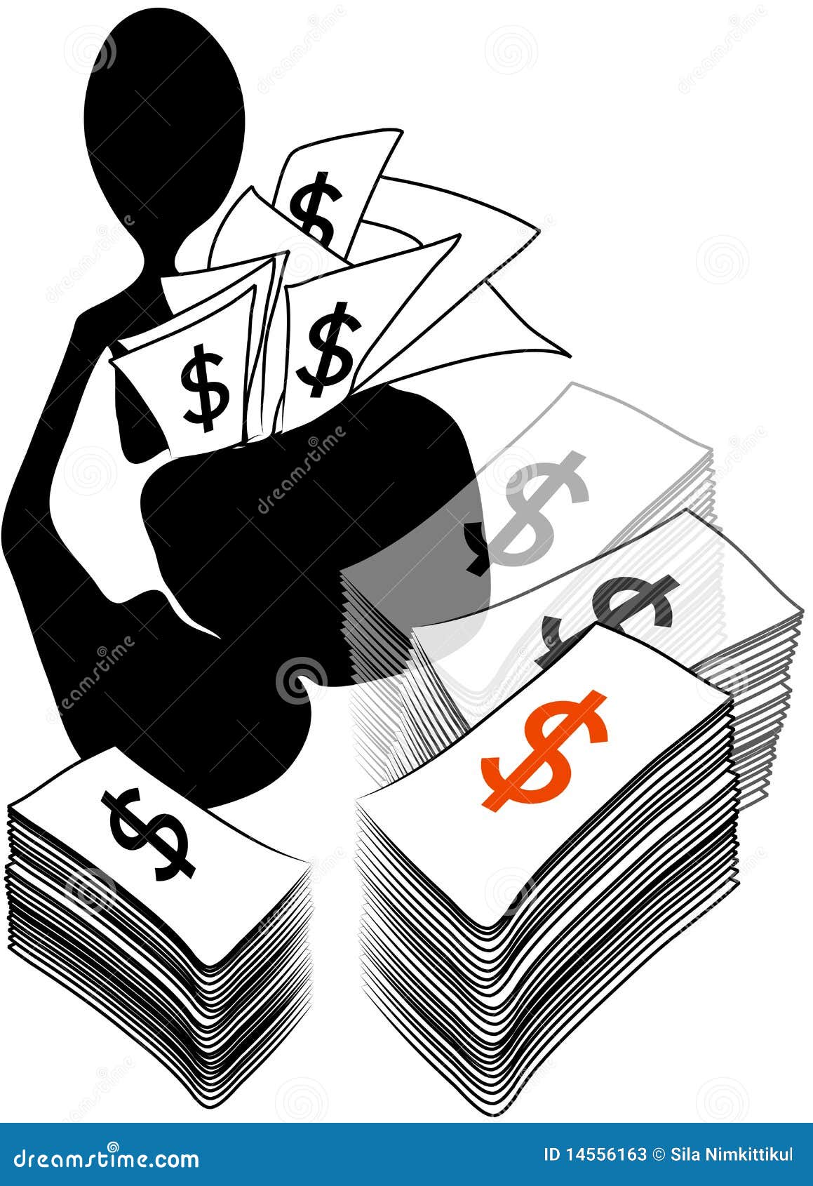 Business shadow man stock vector. Illustration of fighting - 14556163