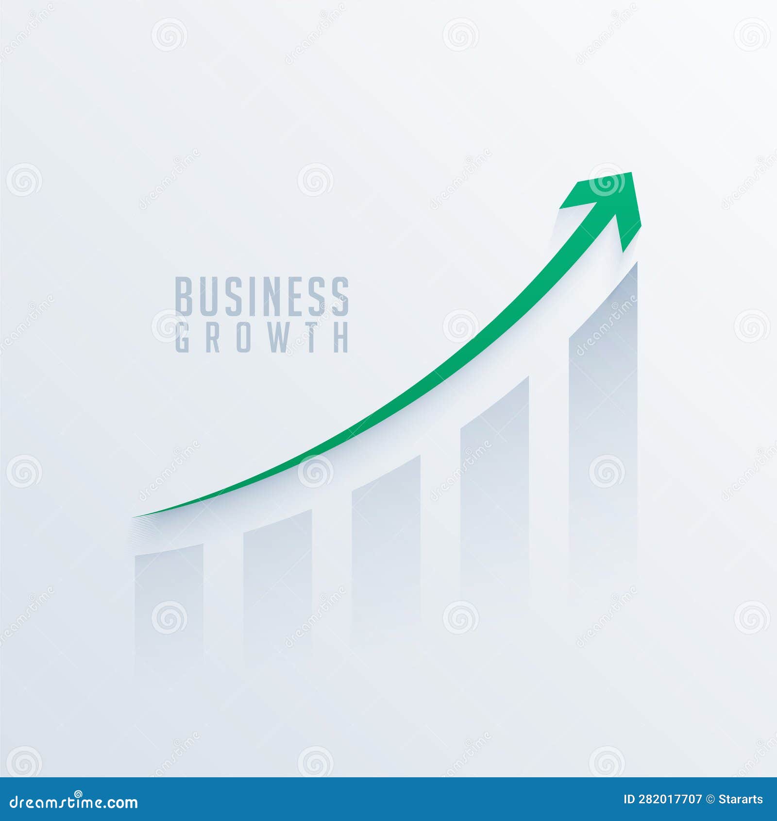 Business Share Market Chart with Green Growth Arrow Stock Vector ...