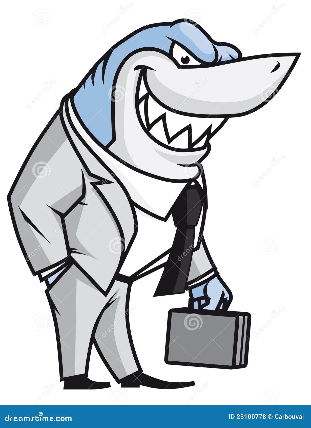 Business shark stock illustration. Illustration of banker - 23100778