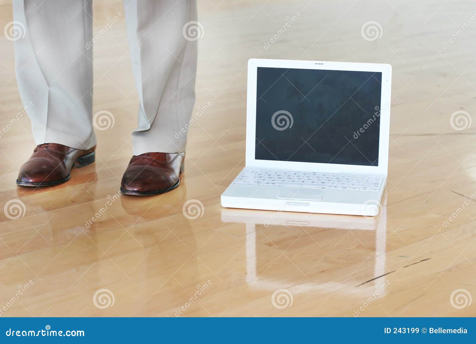 Business Shoes and Laptop on Floor Stock Image - Image of concept ...