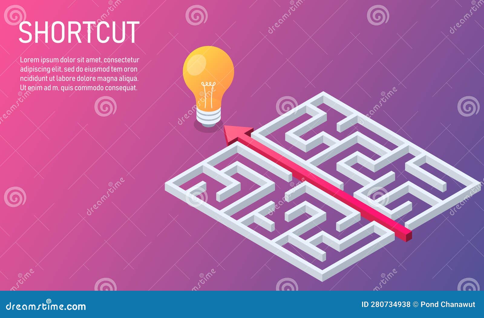 Shortcut Solution. Stock Image | CartoonDealer.com #28888705