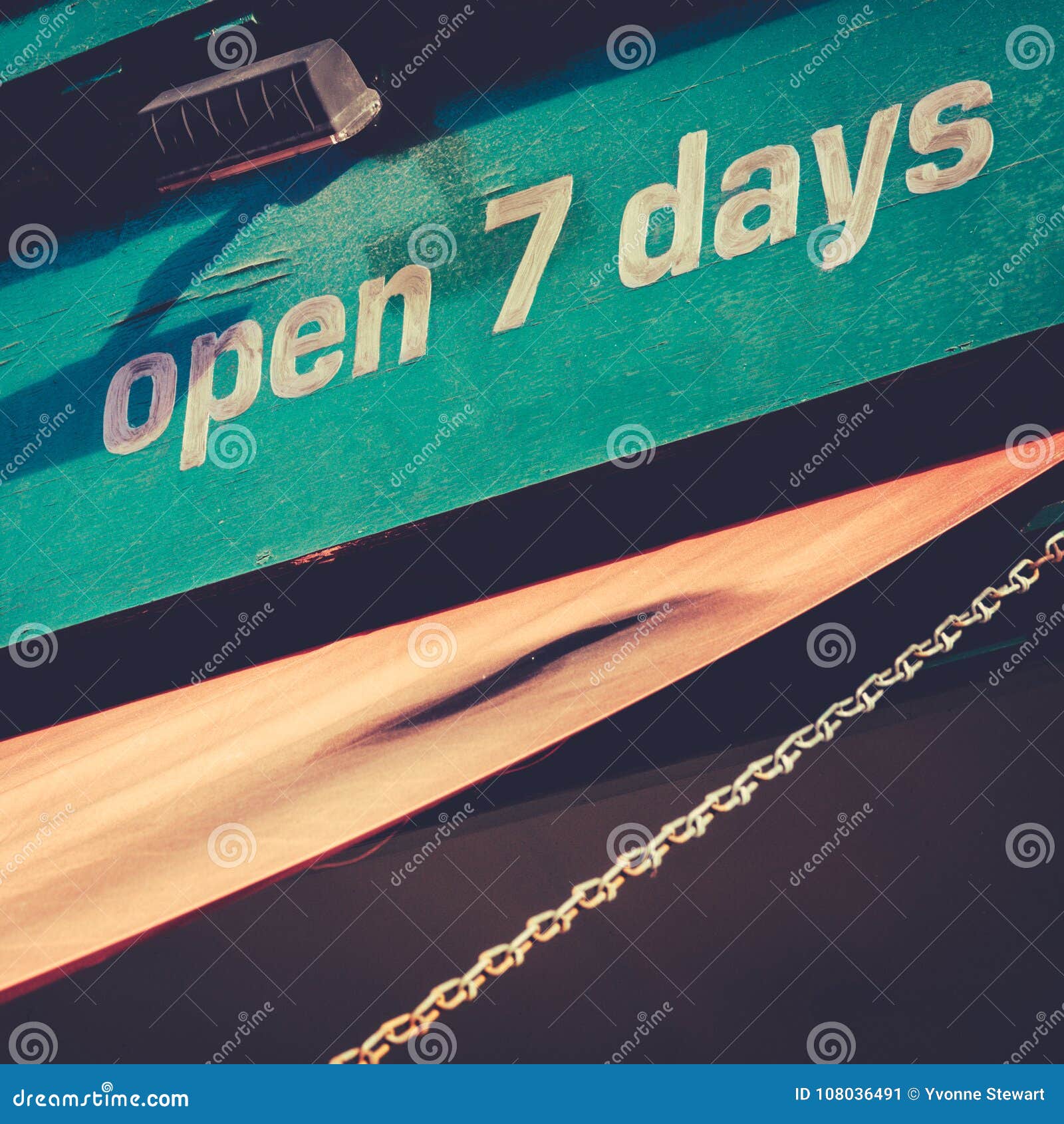 Open Seven Days Sign stock image. Image of days, door - 108036491