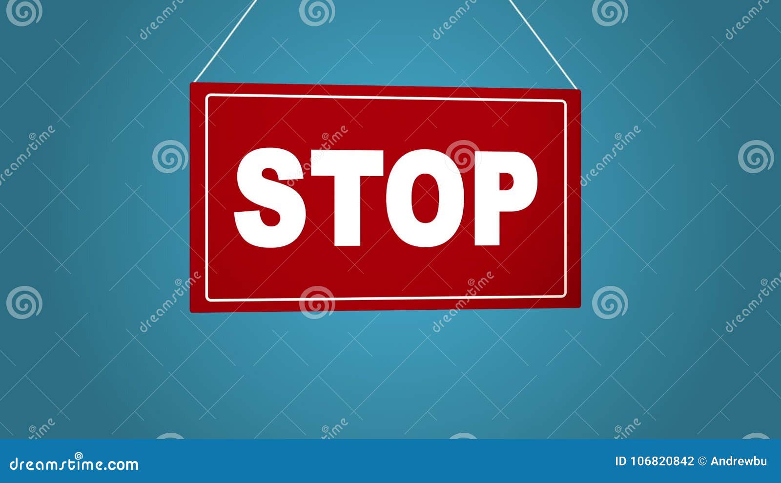 A Business Sign that Says STOP Blue Background. Stock Footage - Video ...