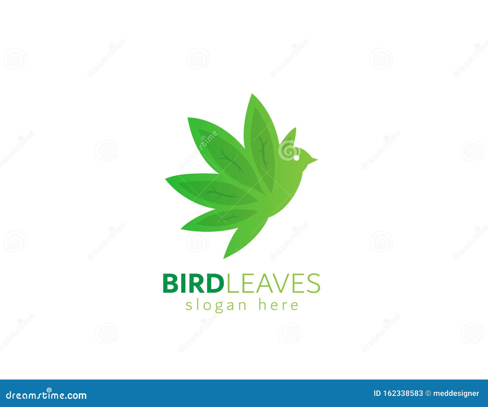 Bird leaf logo stock illustration. Illustration of concept - 162338583