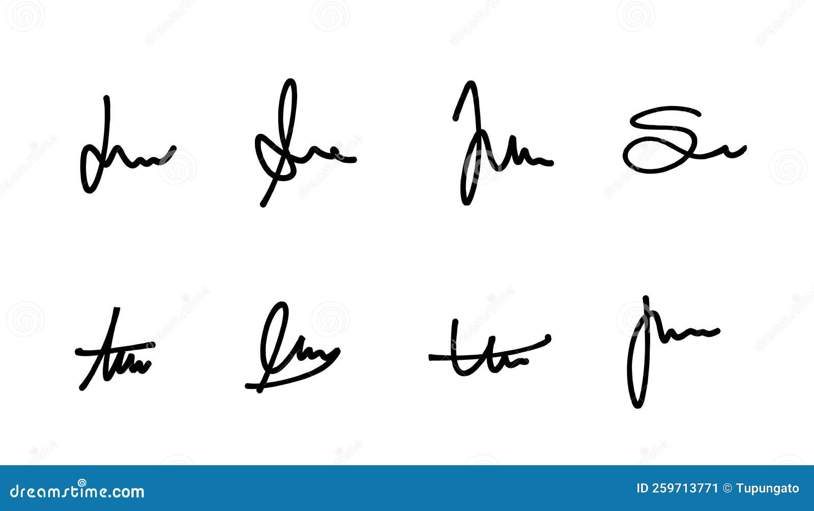 Business Signature Vector Set Stock Vector - Illustration of signatures ...