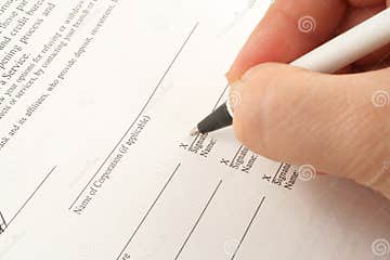 Business signing stock image. Image of sign, fingers, registration ...