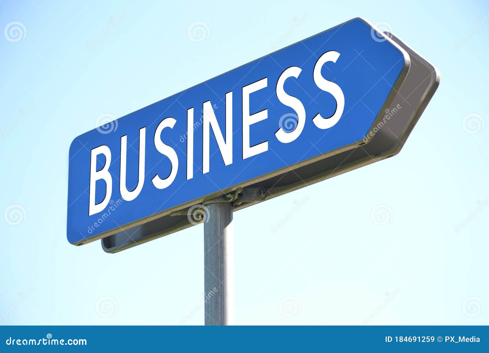 Business - Blue Signpost, Roadsign, Sky Stock Image - Image of company ...
