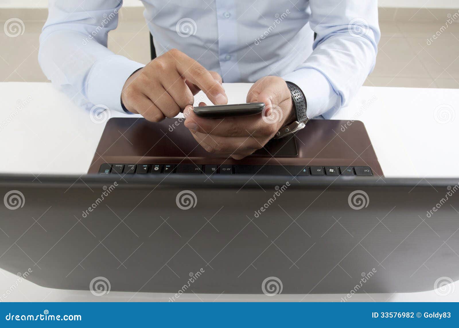 Business Situation in the Office, Front View Stock Photo - Image of ...