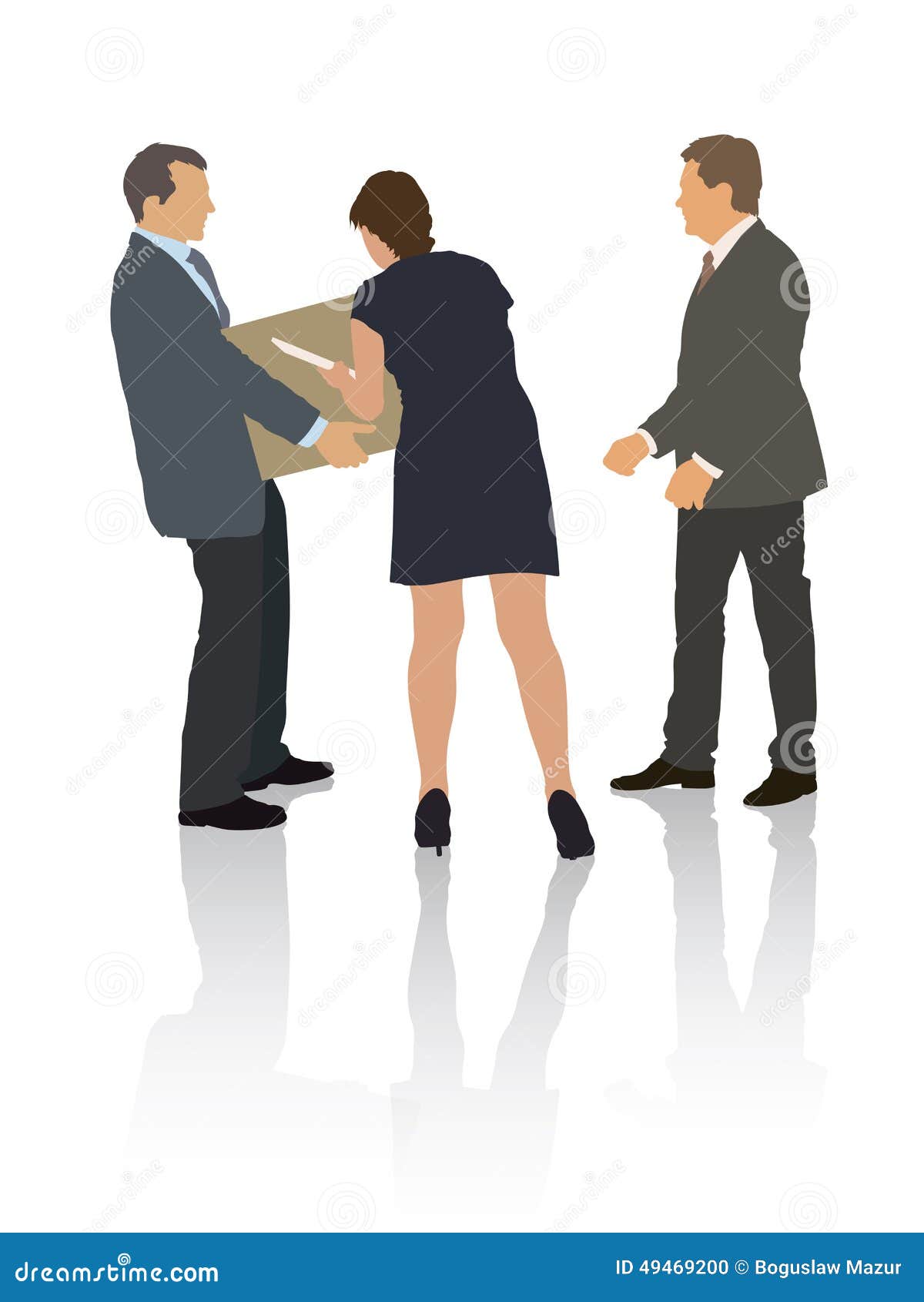 Business situations stock vector. Illustration of deliver - 49469200