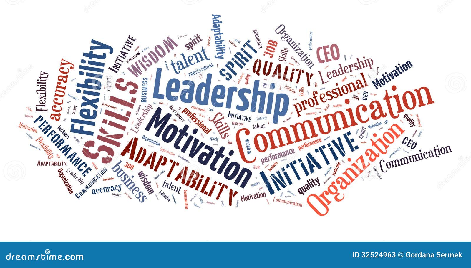 Business skills word cloud stock illustration. Illustration of quality ...
