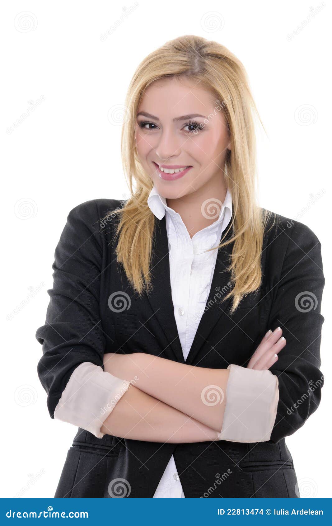 Business smile stock photo. Image of white, female, grey - 22813474