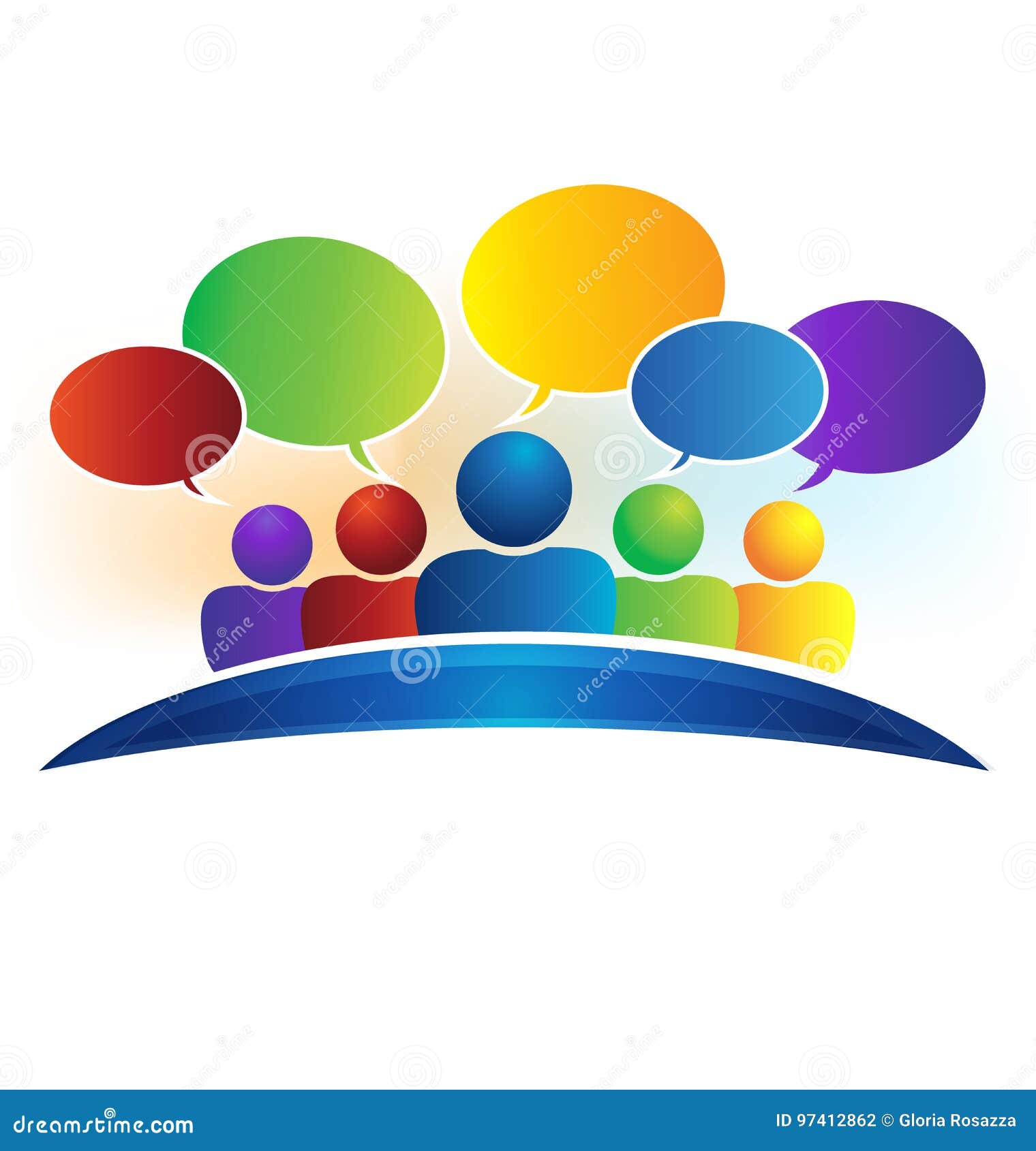 Business Social Media Network Speech Bubbles Logo Stock Vector ...