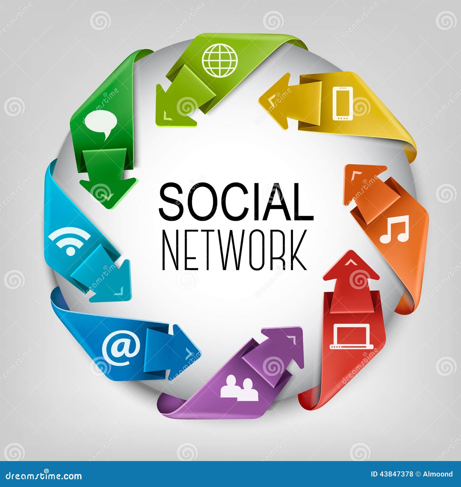 Business Social Network Concept. Stock Vector - Illustration of ...