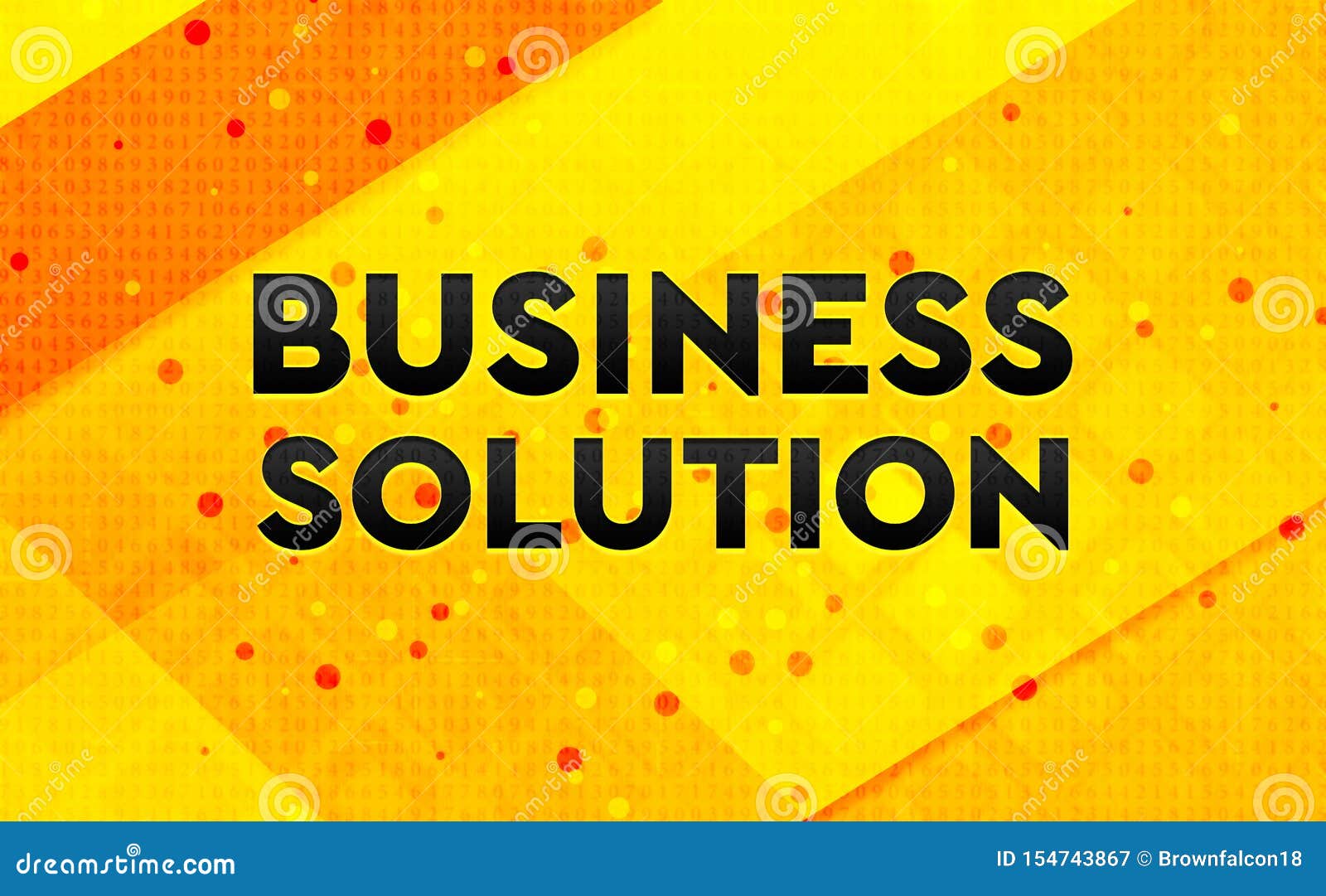 Business Solution Abstract Digital Banner Yellow Background Stock ...
