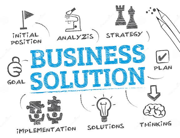 Business Solution stock illustration. Illustration of analysis - 71003688