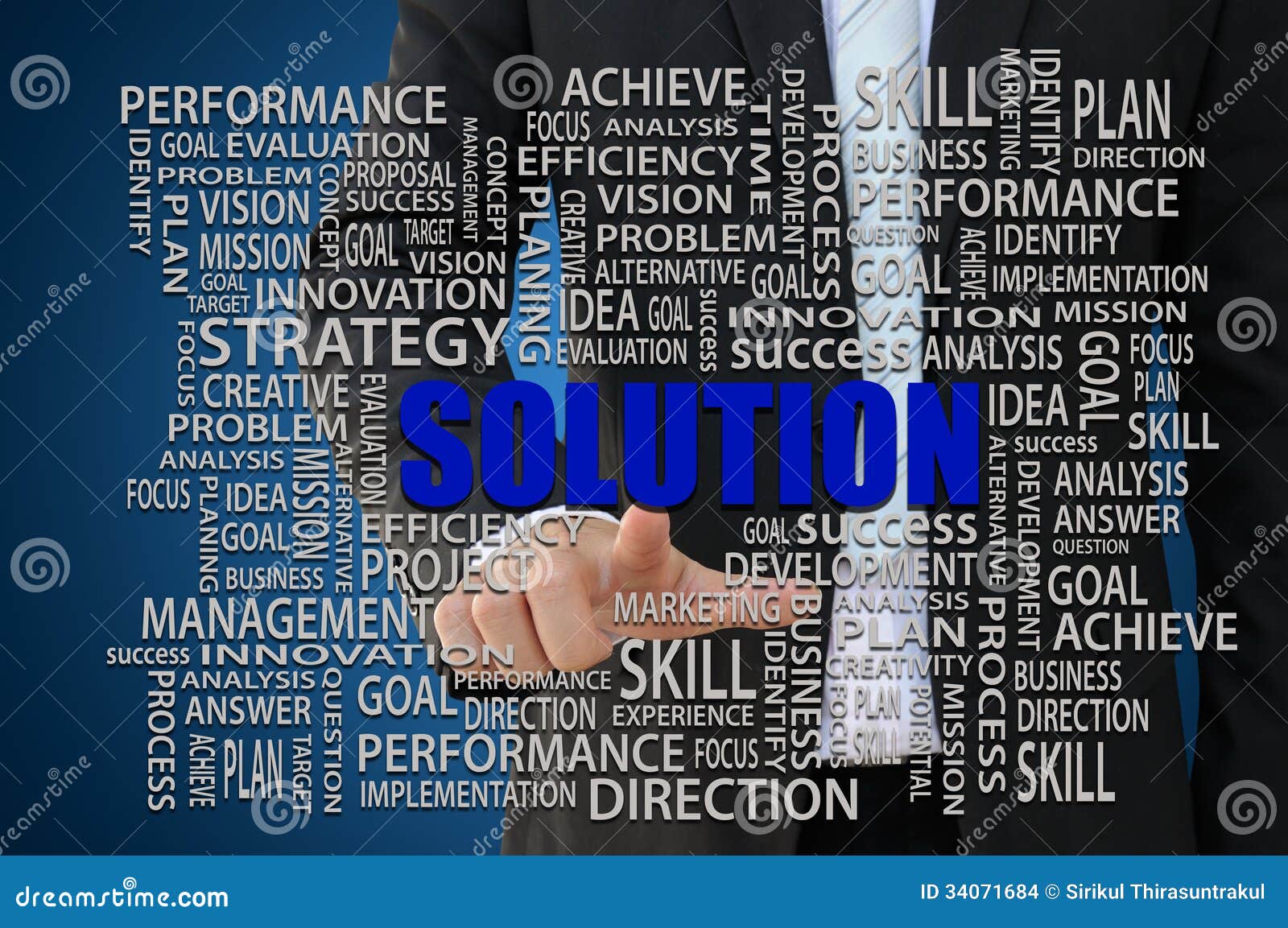 Business Solution Concept stock illustration. Illustration of marketing ...