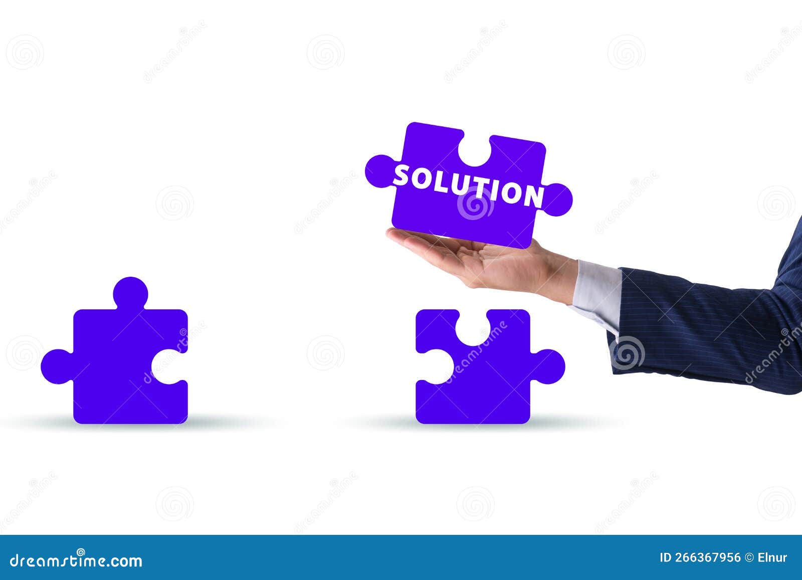 Business Solution Concept with Jigsaw Puzzle Pieces Stock Photo - Image ...