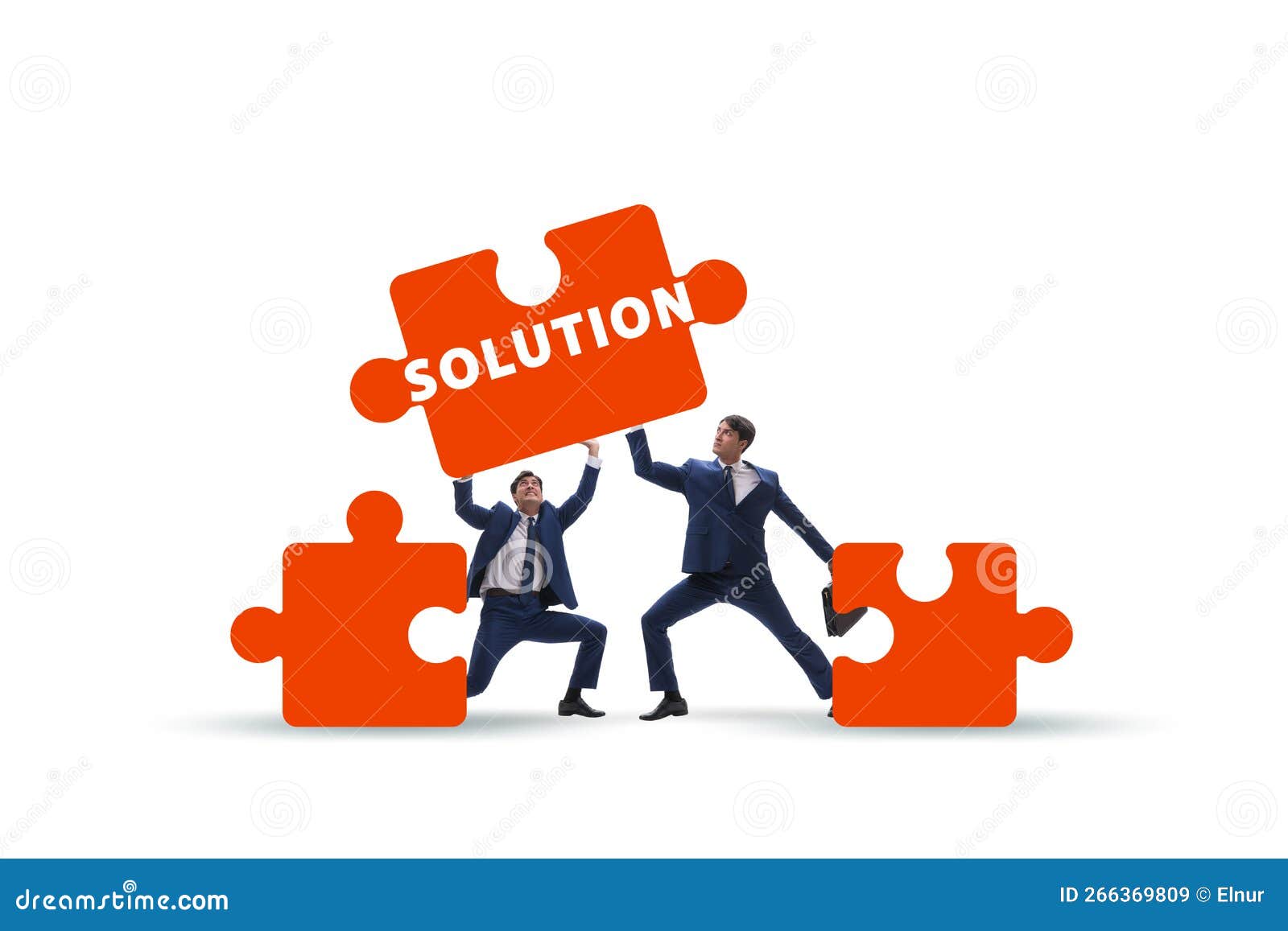 Business Solution Concept with Jigsaw Puzzle Pieces Stock Image - Image ...