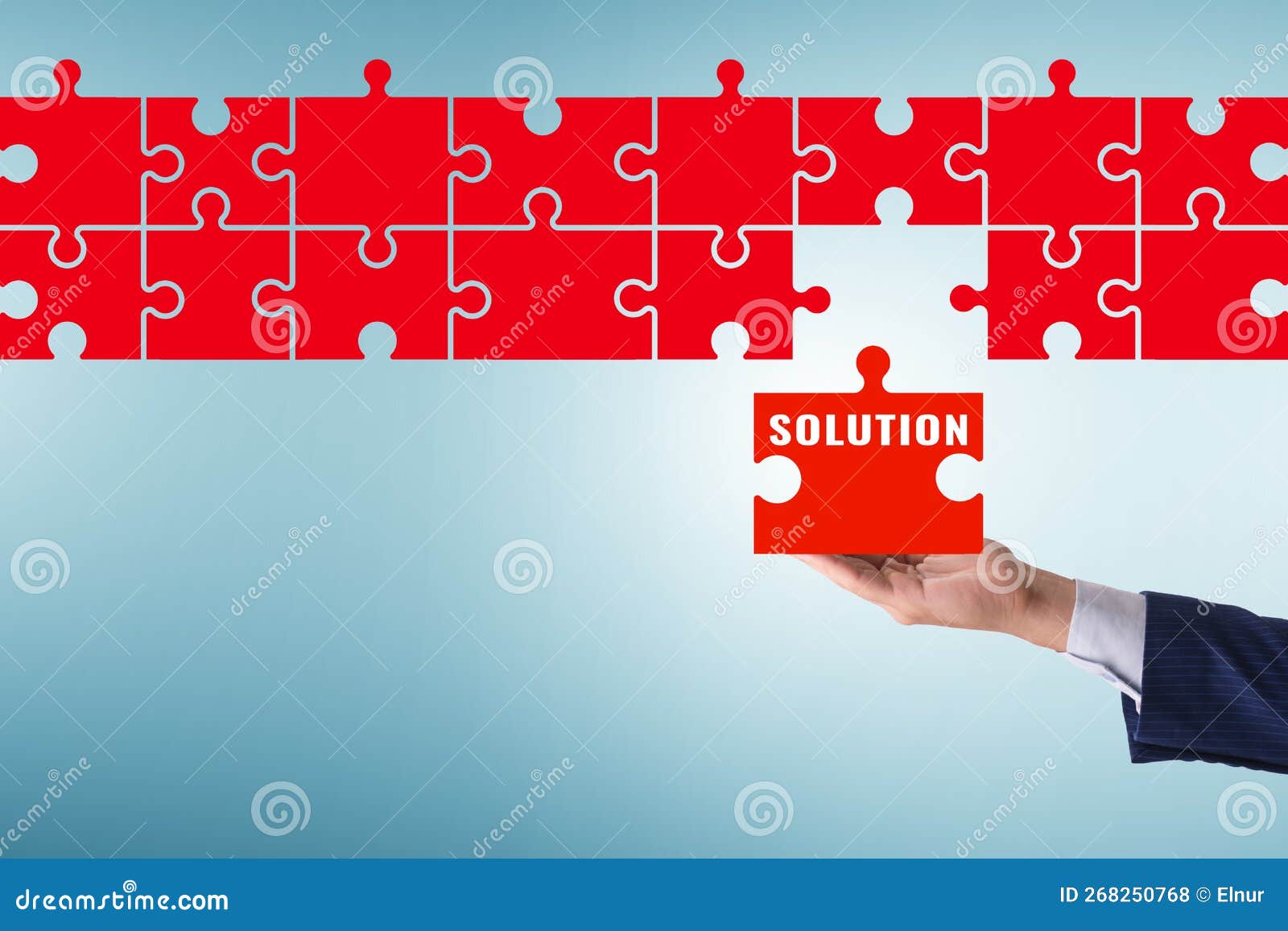 Business Solution Concept with Jigsaw Puzzle Pieces Stock Photo - Image ...