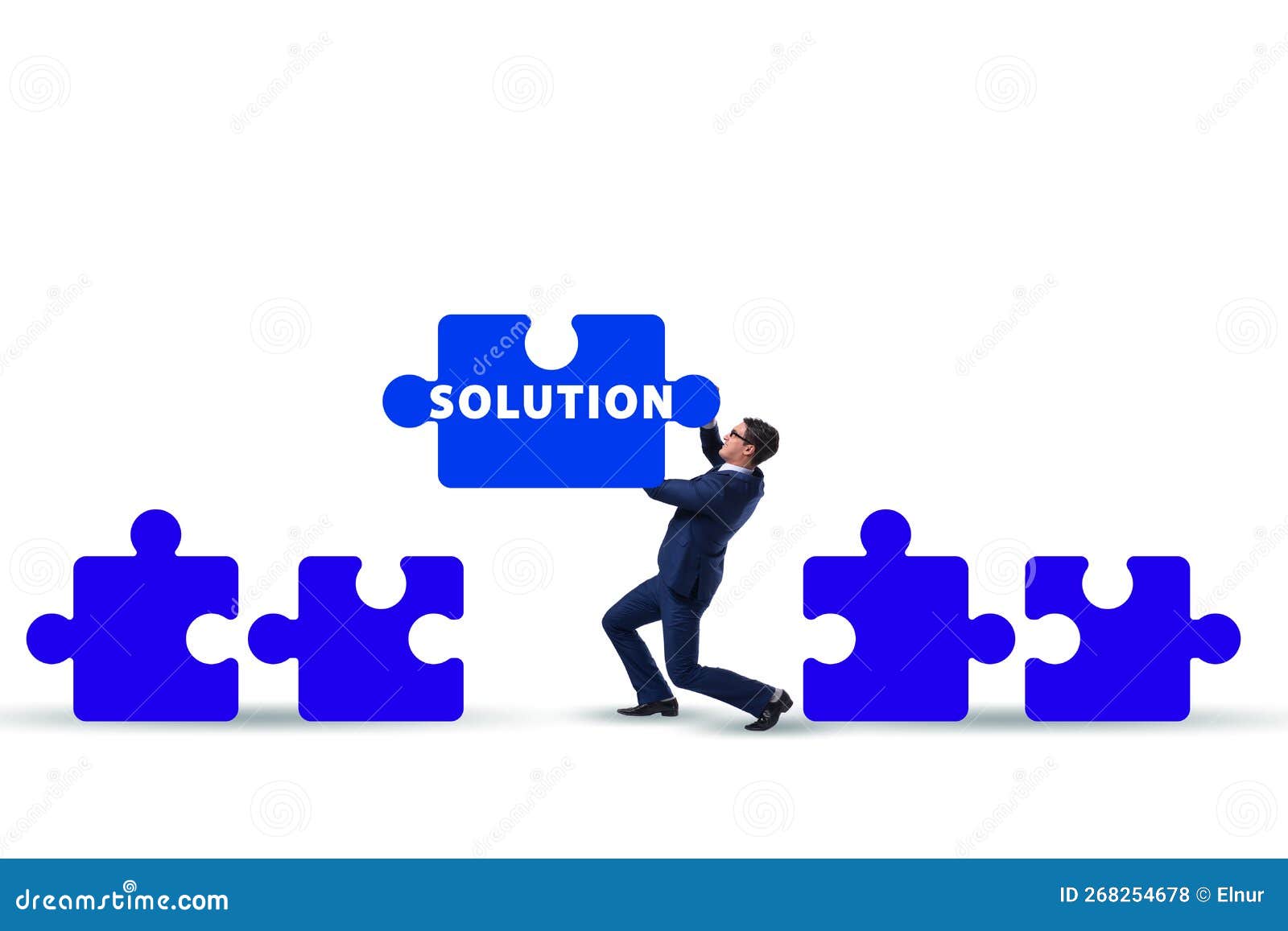 Business Solution Concept with Jigsaw Puzzle Pieces Stock Photo - Image ...