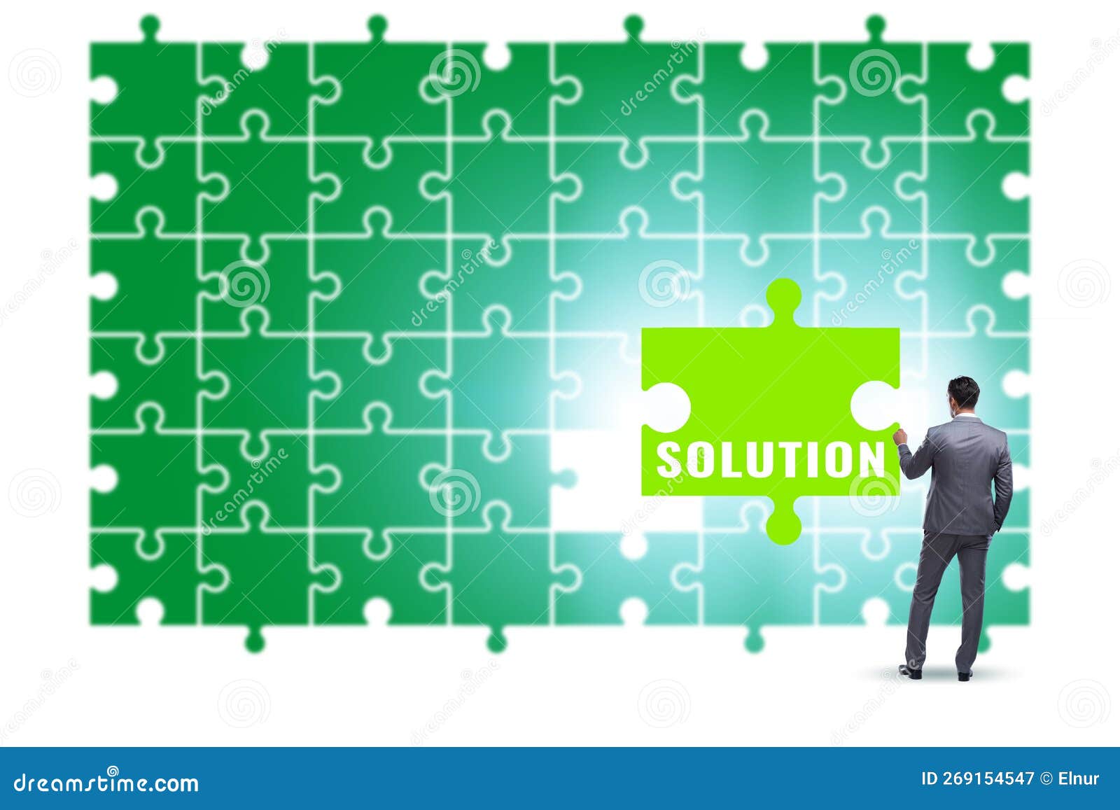 Business Solution Concept with Jigsaw Puzzle Pieces Stock Image - Image ...