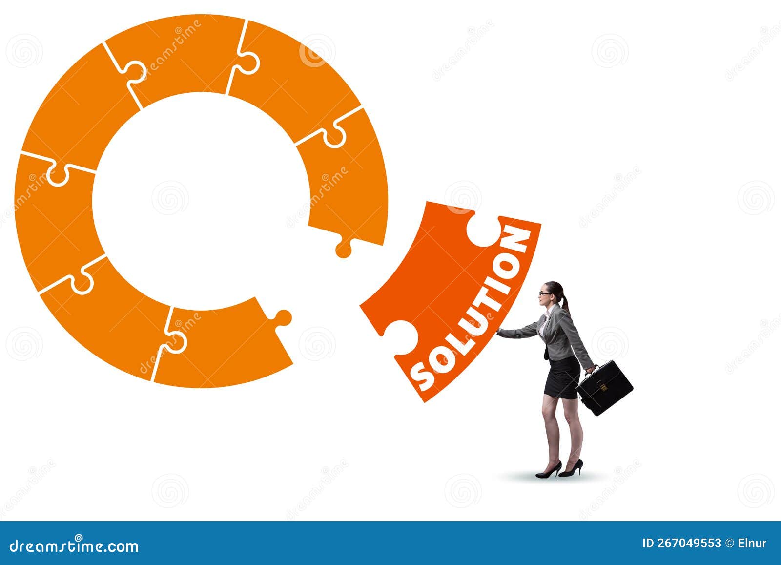 Business Solution Concept with Jigsaw Puzzle Pieces Stock Image - Image ...