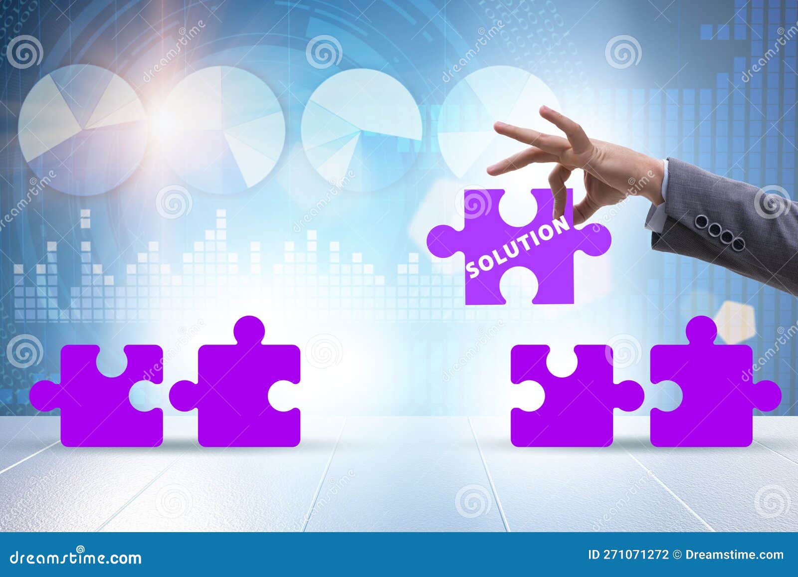 Business Solution Concept with Jigsaw Puzzle Pieces Stock Photo - Image ...