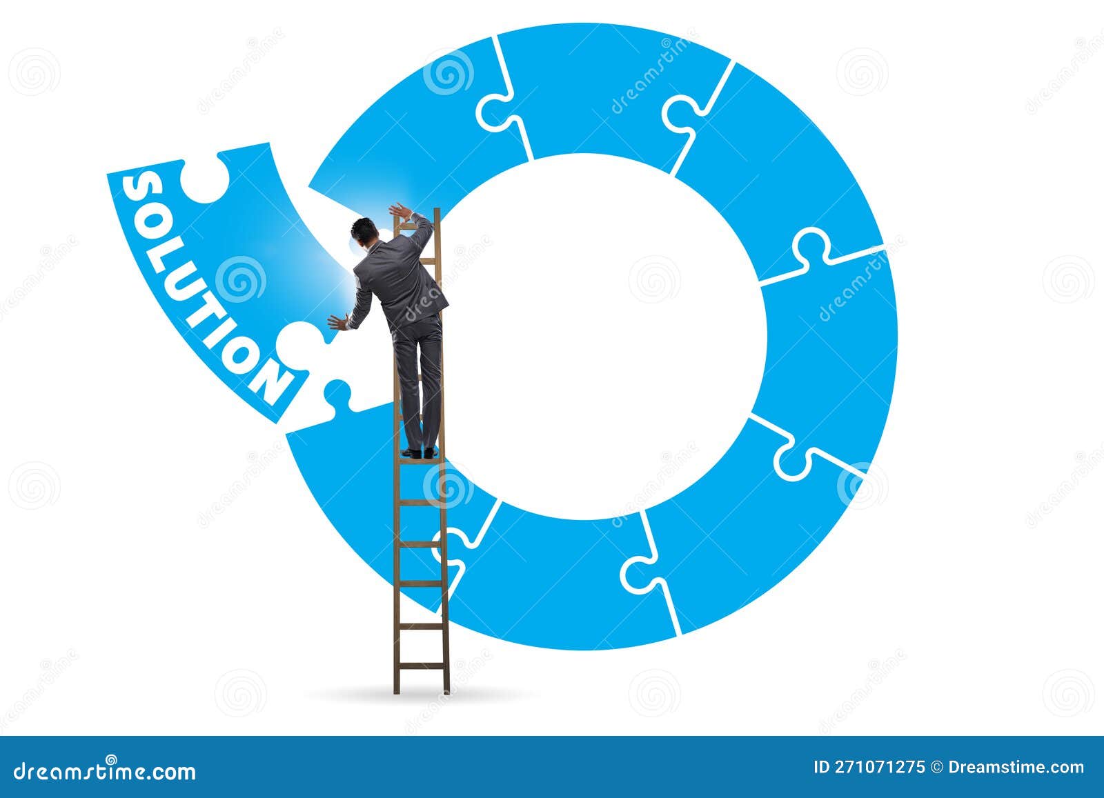 Business Solution Concept with Jigsaw Puzzle Pieces Stock Image - Image ...