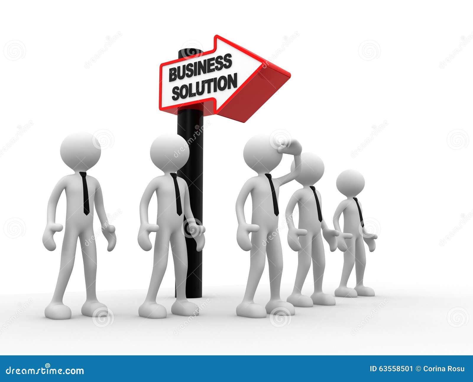 Business solution stock illustration. Illustration of attitude - 63558501