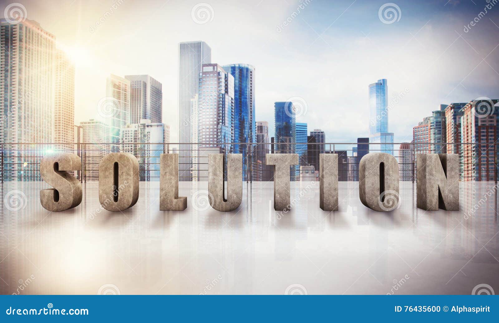 Business Solution View 3D Rendering Stock Photo - Image of economic ...